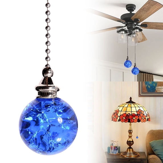Clear Crystal Prism Ball, 21.06 inch Metal Dazzling Crystal Ceiling Fan ...