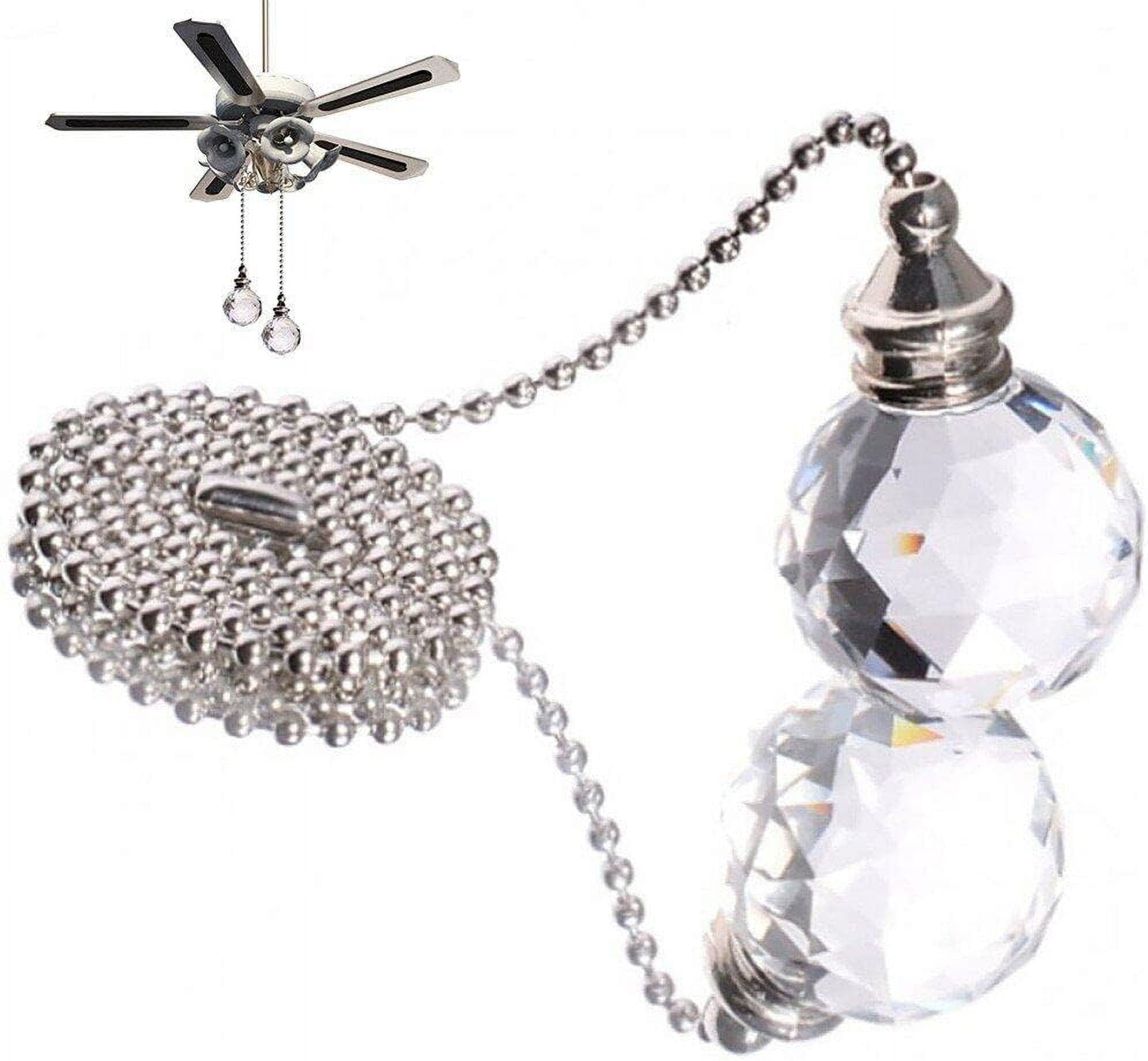 Clear Crystal Pull Chain Extension with Connector Light Pull Cord for ...