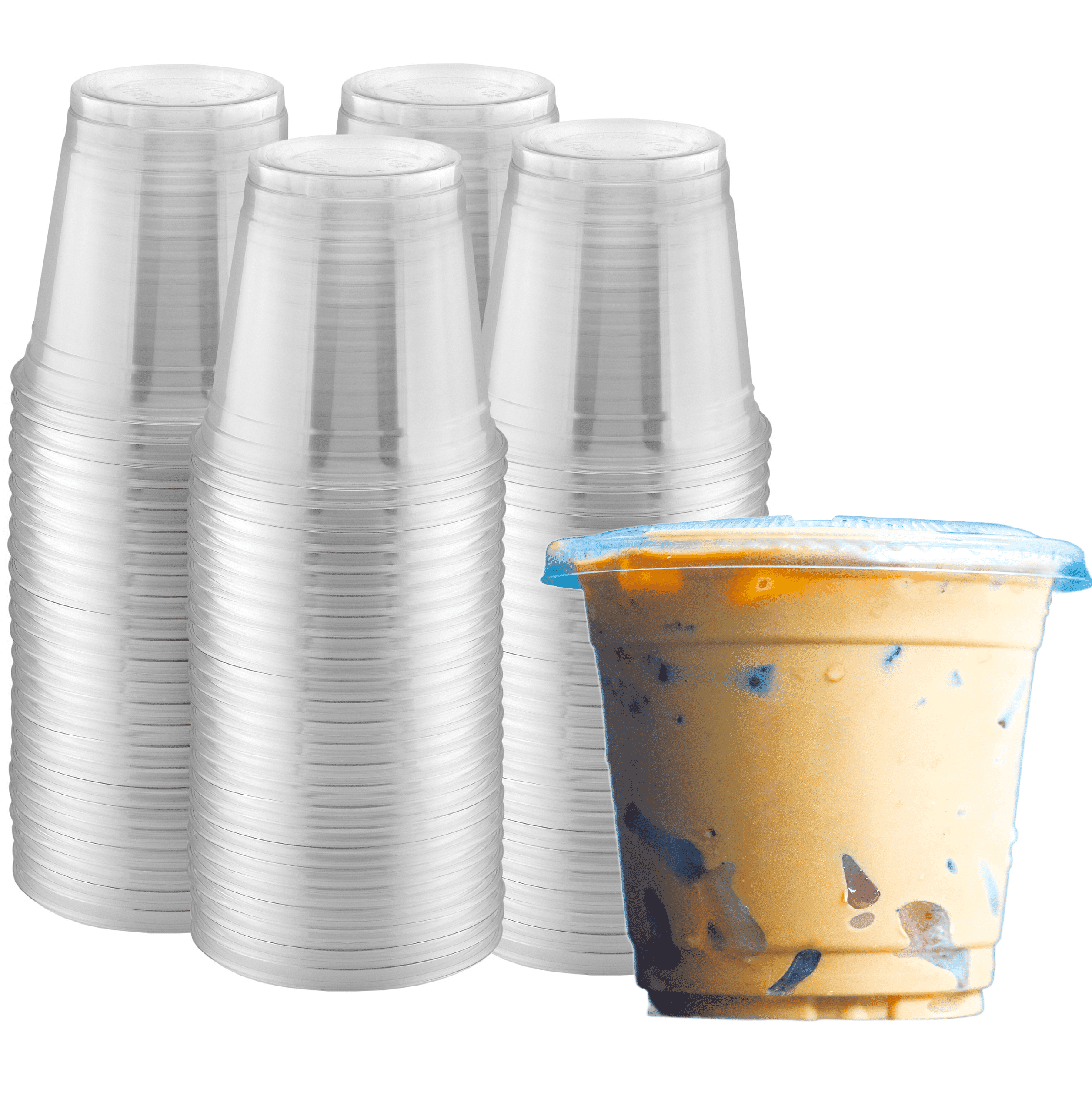 Clear Cups With Lids / 9 oz. Clear Plastic Cups with Lids / Clear ...