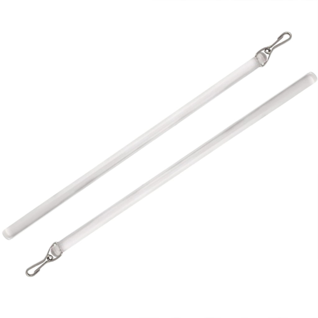 Jesscasday Clear Curtain Pull Rod 17Inch Acrylic 2 Pack Drapery Control ...