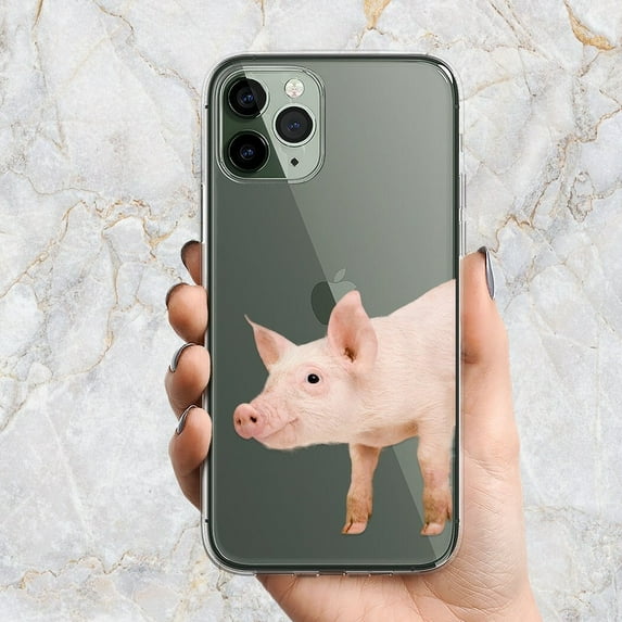 Clear Cute Pig Themed Animal Phone Case Design with iPhone 17 to 11 Pro ...