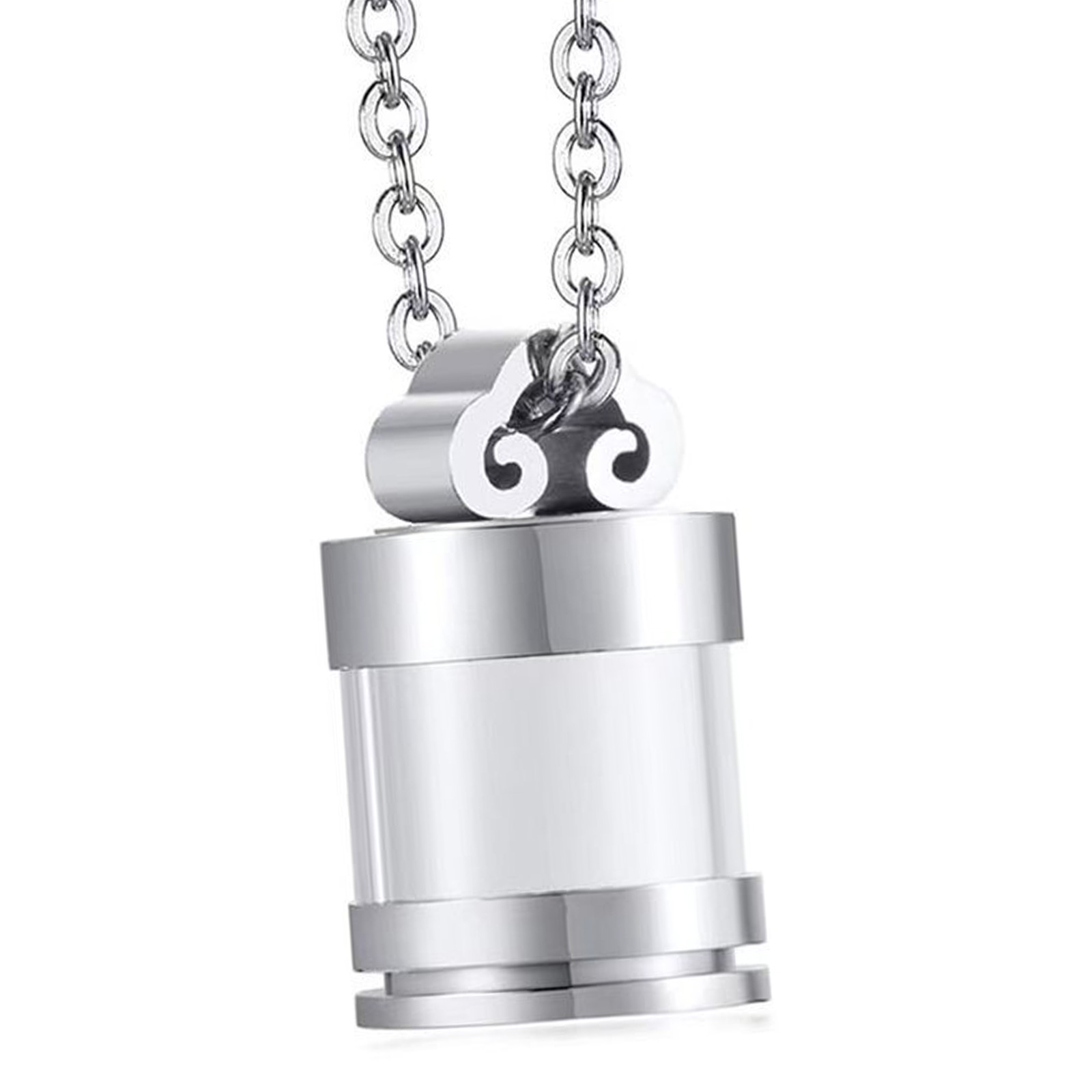 Clear Cylinder Necklace Ashes Vessel Ashes Necklace for Pet Urn Carry ...