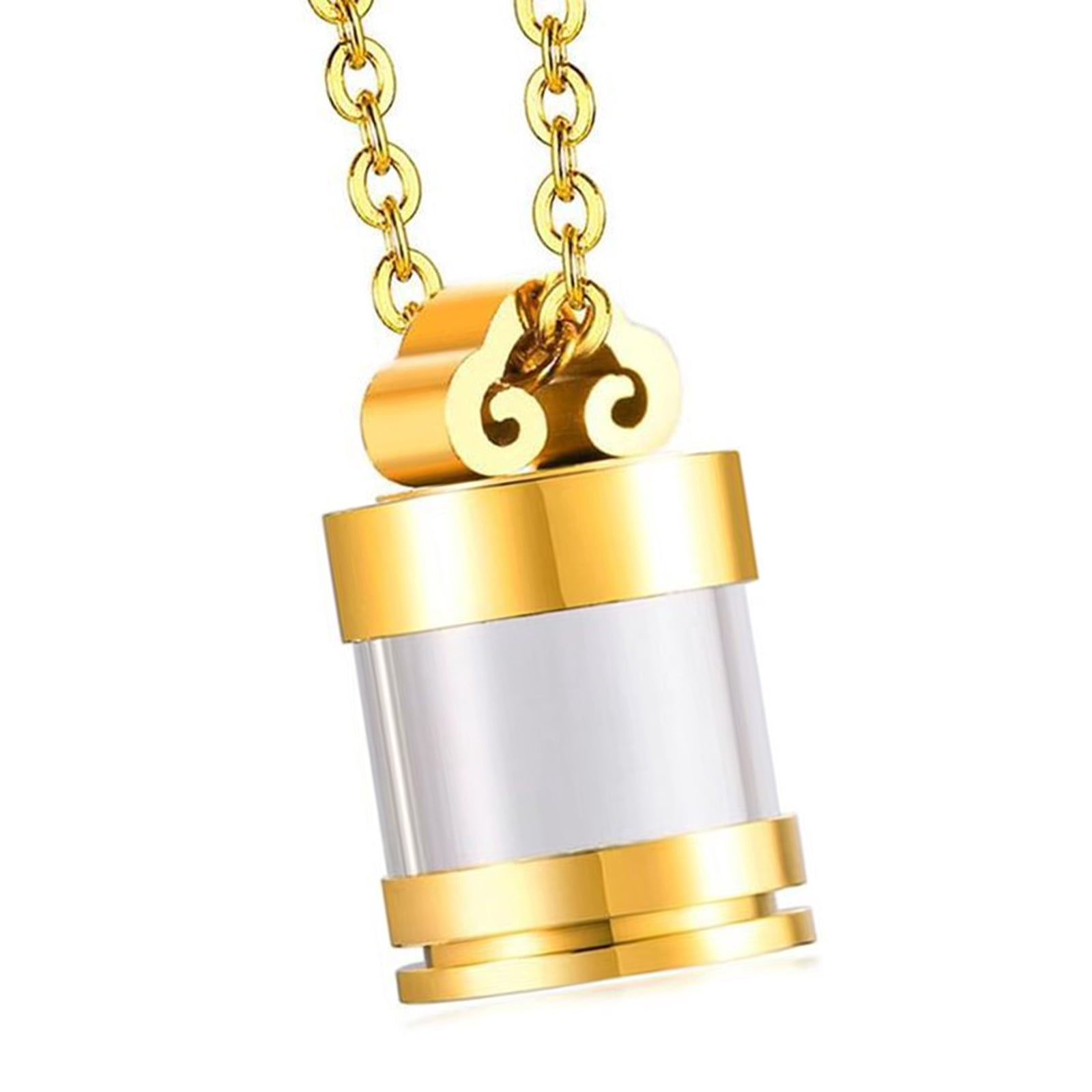 Clear Cylinder Necklace Ashes Vessel Ashes Necklace for Pet Urn Carry ...