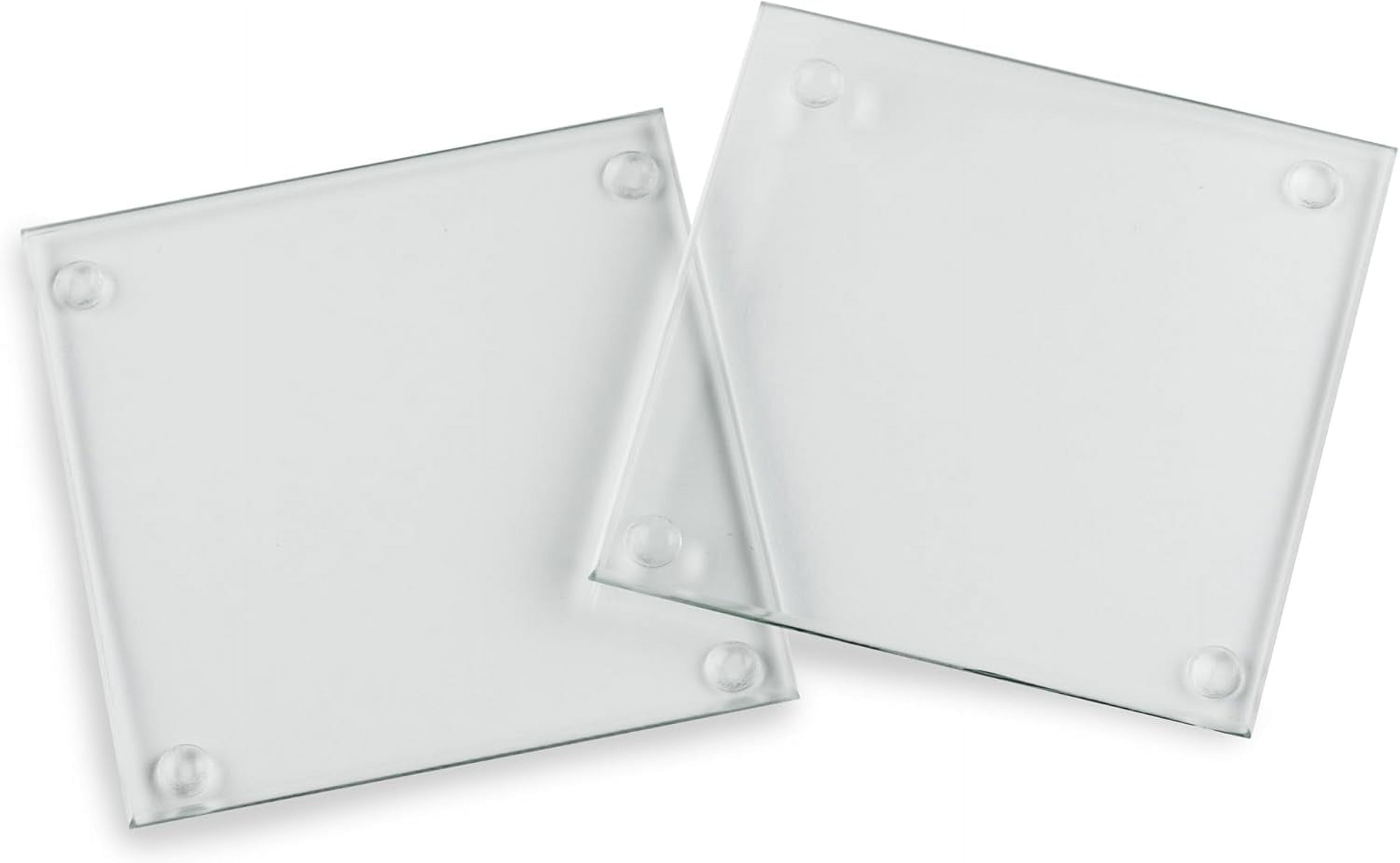 Clear DIY Glass Drink Coasters (Set of 12) | Home Décor or DIY Party ...