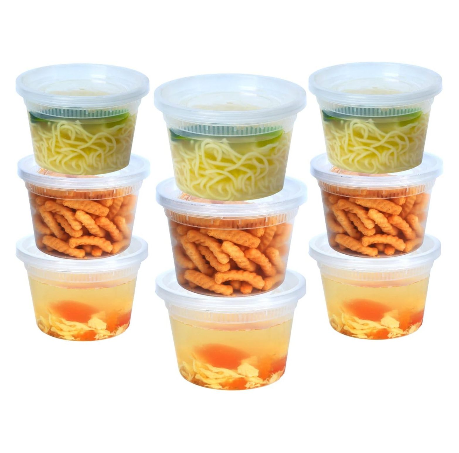 Clear Deli Containers with Lids - 16 oz (Pack of 120) | Leakproof Food ...