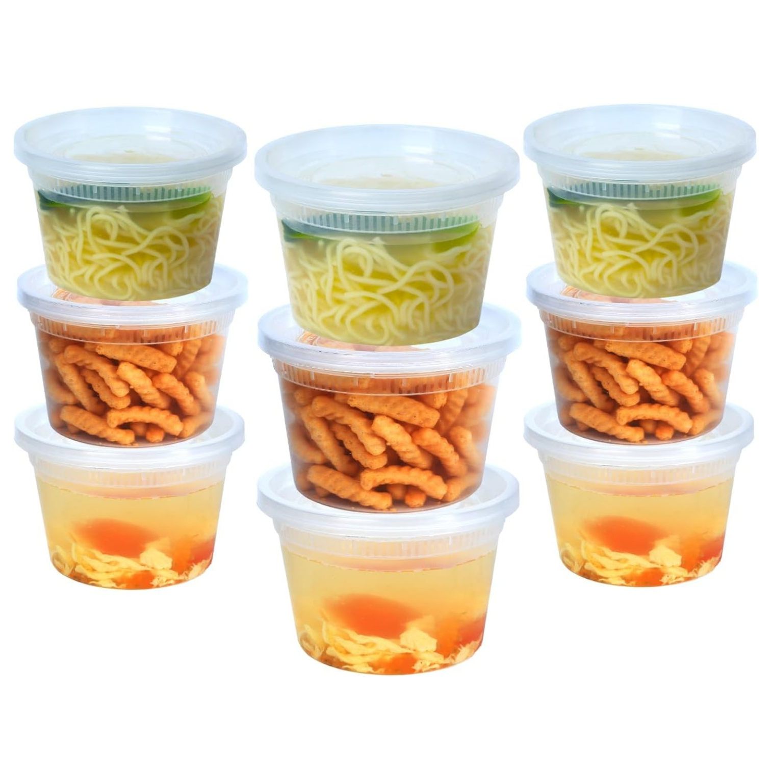 Clear Deli Containers with Lids - 16 oz (Pack of ) | Leakproof Food ...