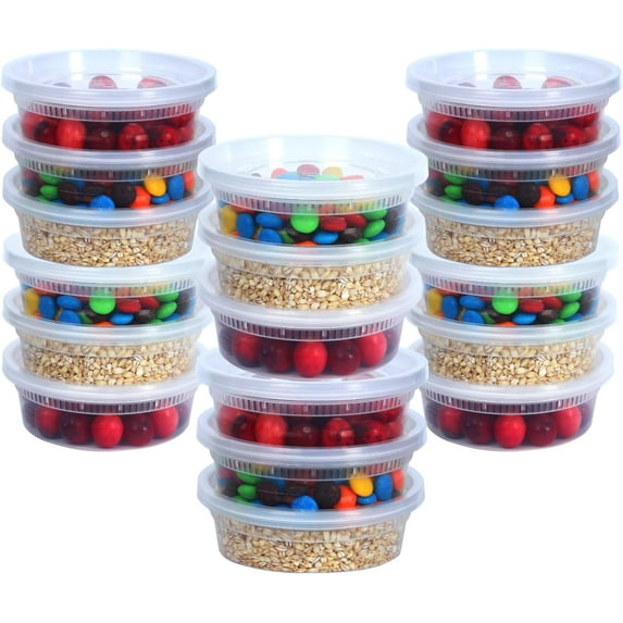 Clear Deli Containers with Lids - 8 oz (Pack of 240) | Leakproof Food ...
