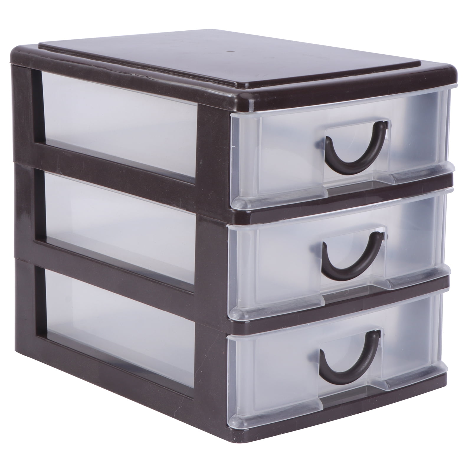 Clear Desk Drawer Organizer Small Storage Bins Drawers Crate - Walmart.com