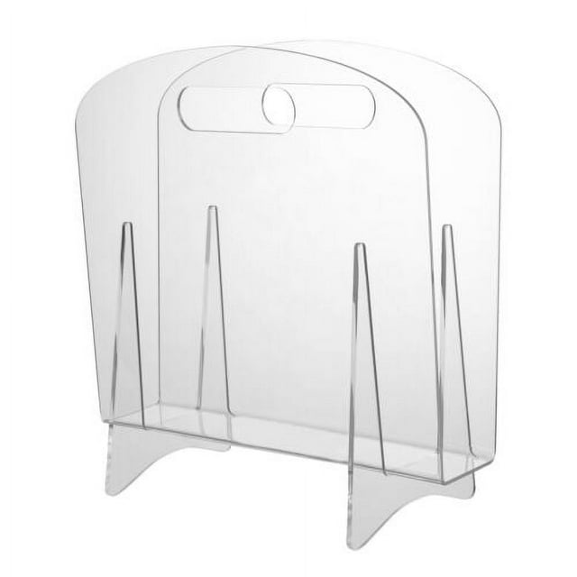 Clear Desktop Business Magazine Holder Display Stand Acrylic Plastic ...