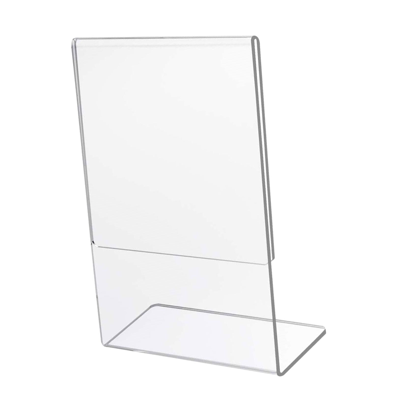 Clear Desktop Sign Holder, Menu Holder, Portrait , Acrylic Display ...