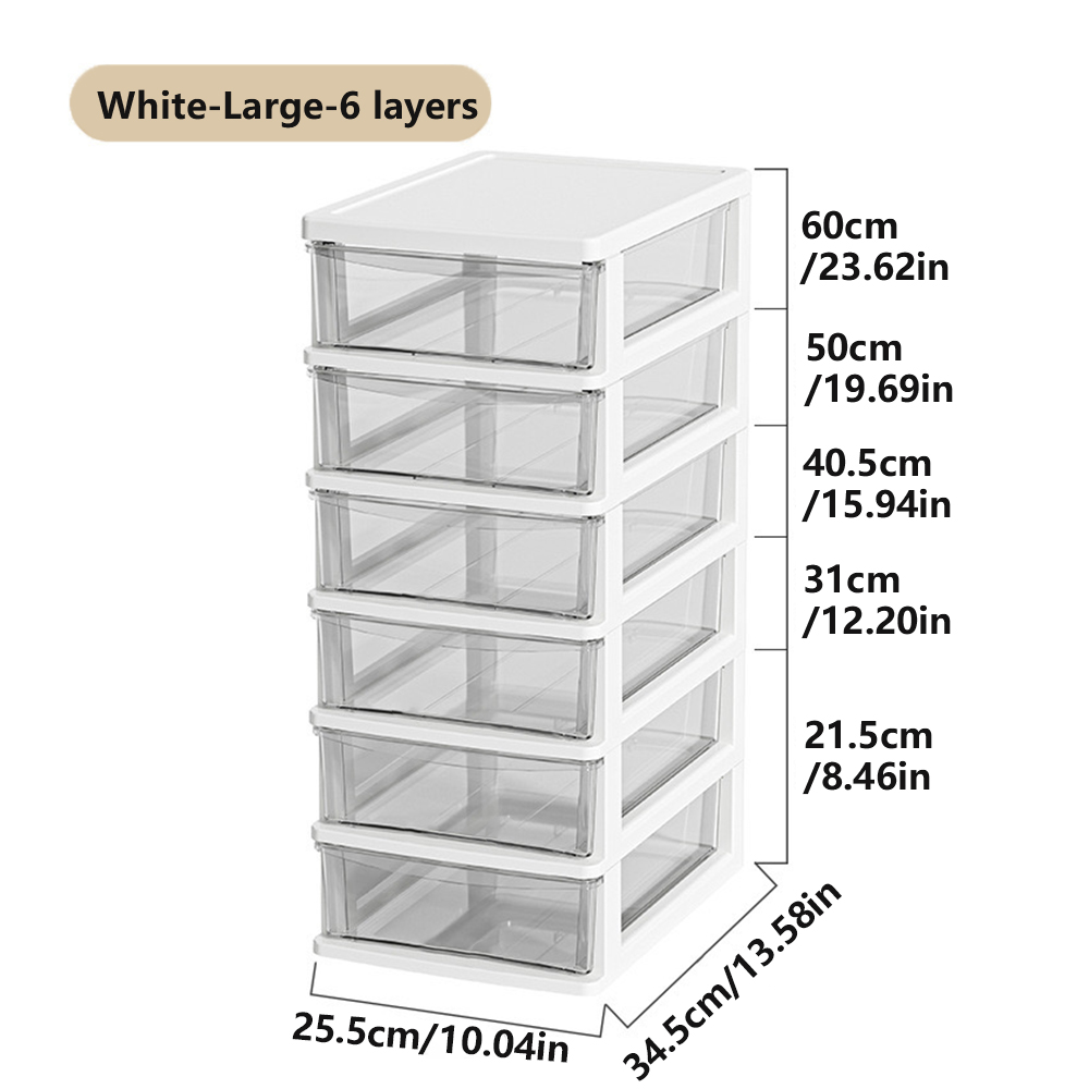Clear Desktop Storage Box with Drawer Heightened Table Organizer ...