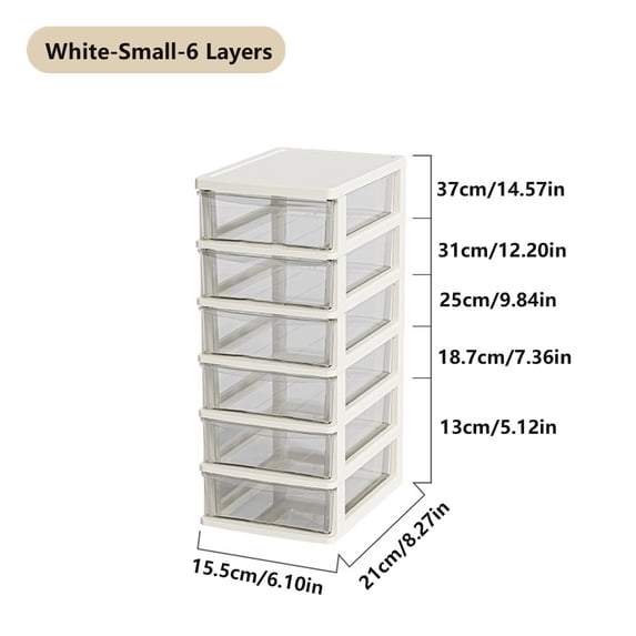Clear Desktop Storage Box with Drawer Heightened Table Organizer ...