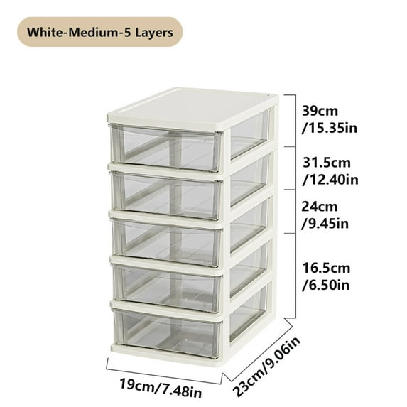 Clear Desktop Storage Box with Drawer Heightened Table Organizer ...