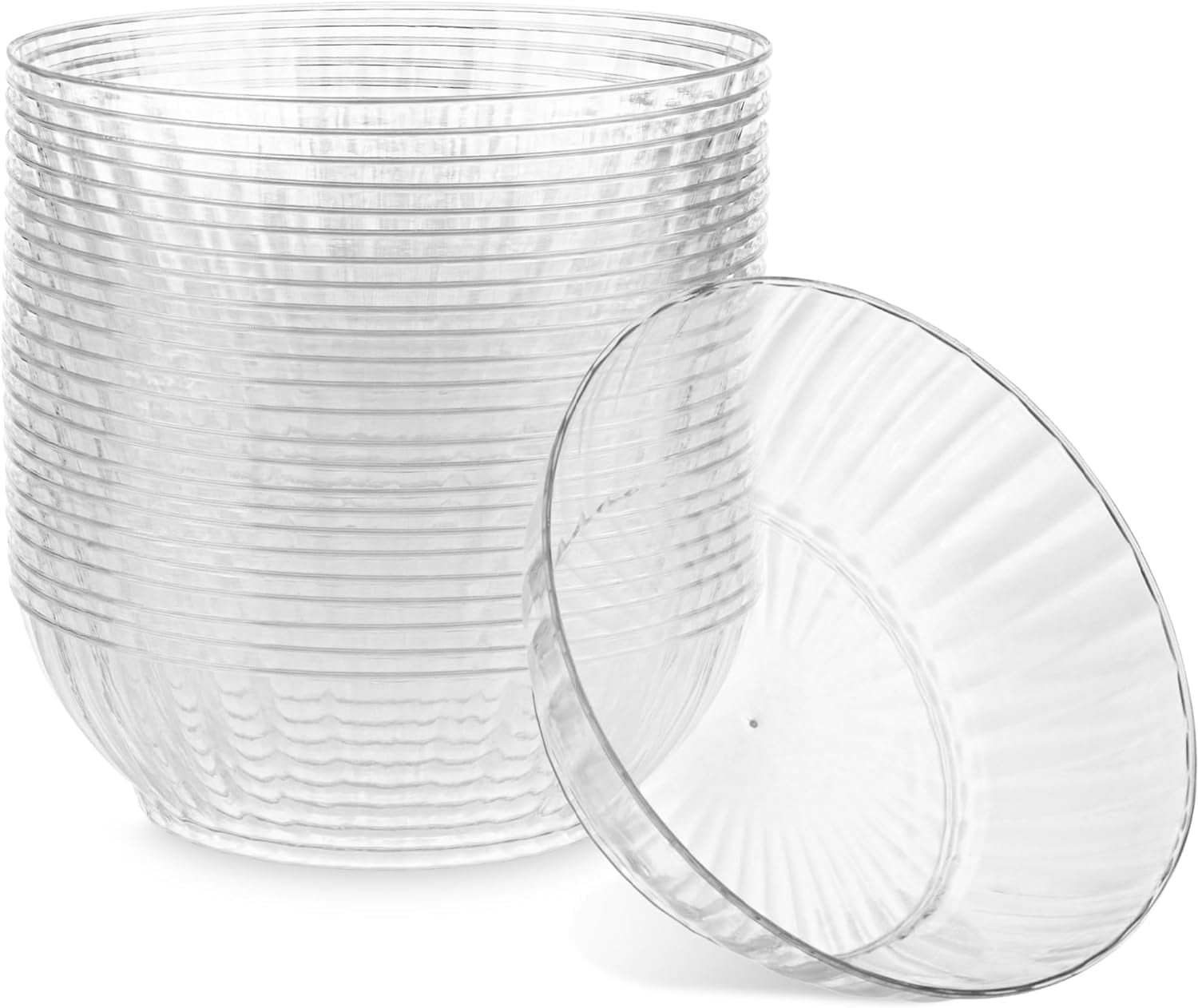 PLASTICPRO Clear Plastic Dessert Bowls 6 oz Plastic Silverware for ...