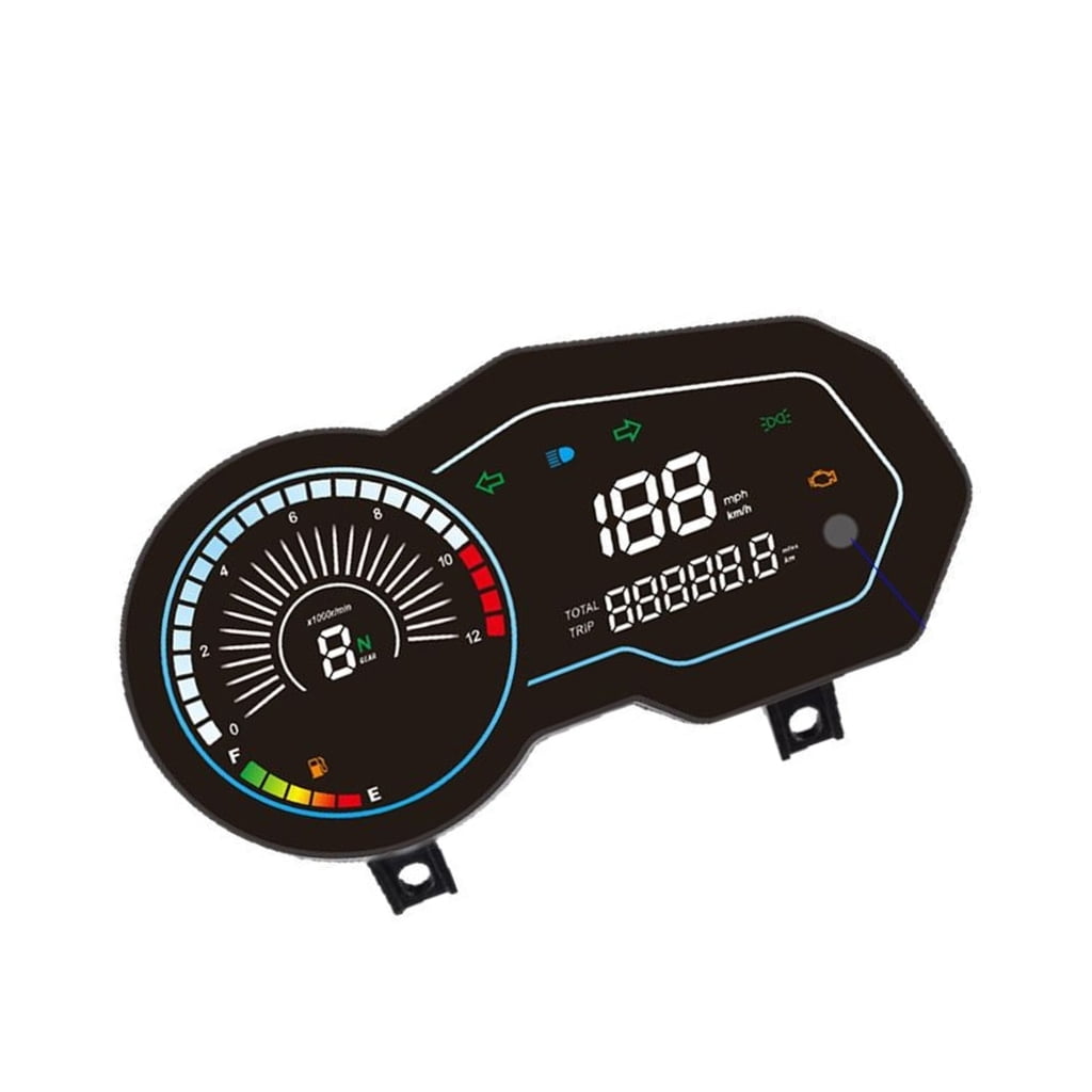 Clear Digital Speedometer Meter Tachometer Instrument Dashboard Mileage ...
