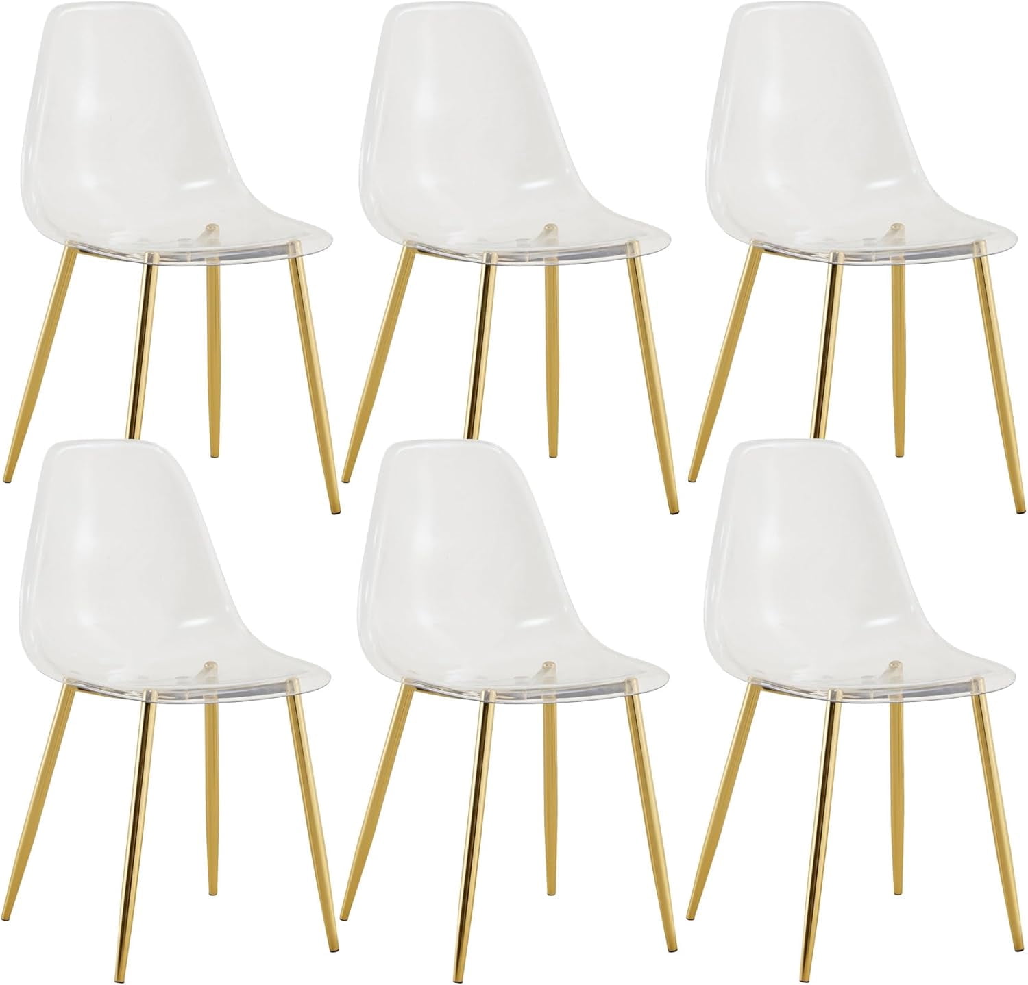 Clear Dining Chairs Chairs with Transparent Seat Acrylic Accent Side ...
