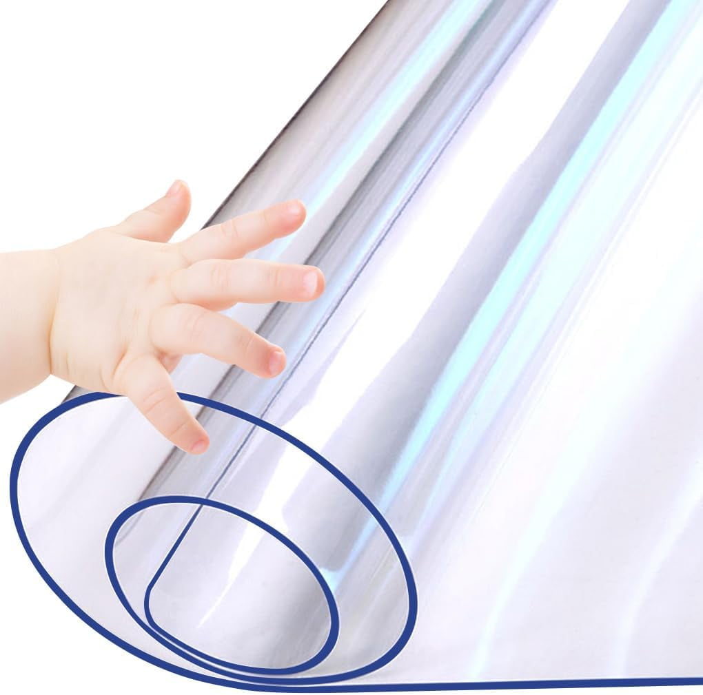 Clear Dining Table Protector Rectangular Plastic Table Cover Cloth Desk ...