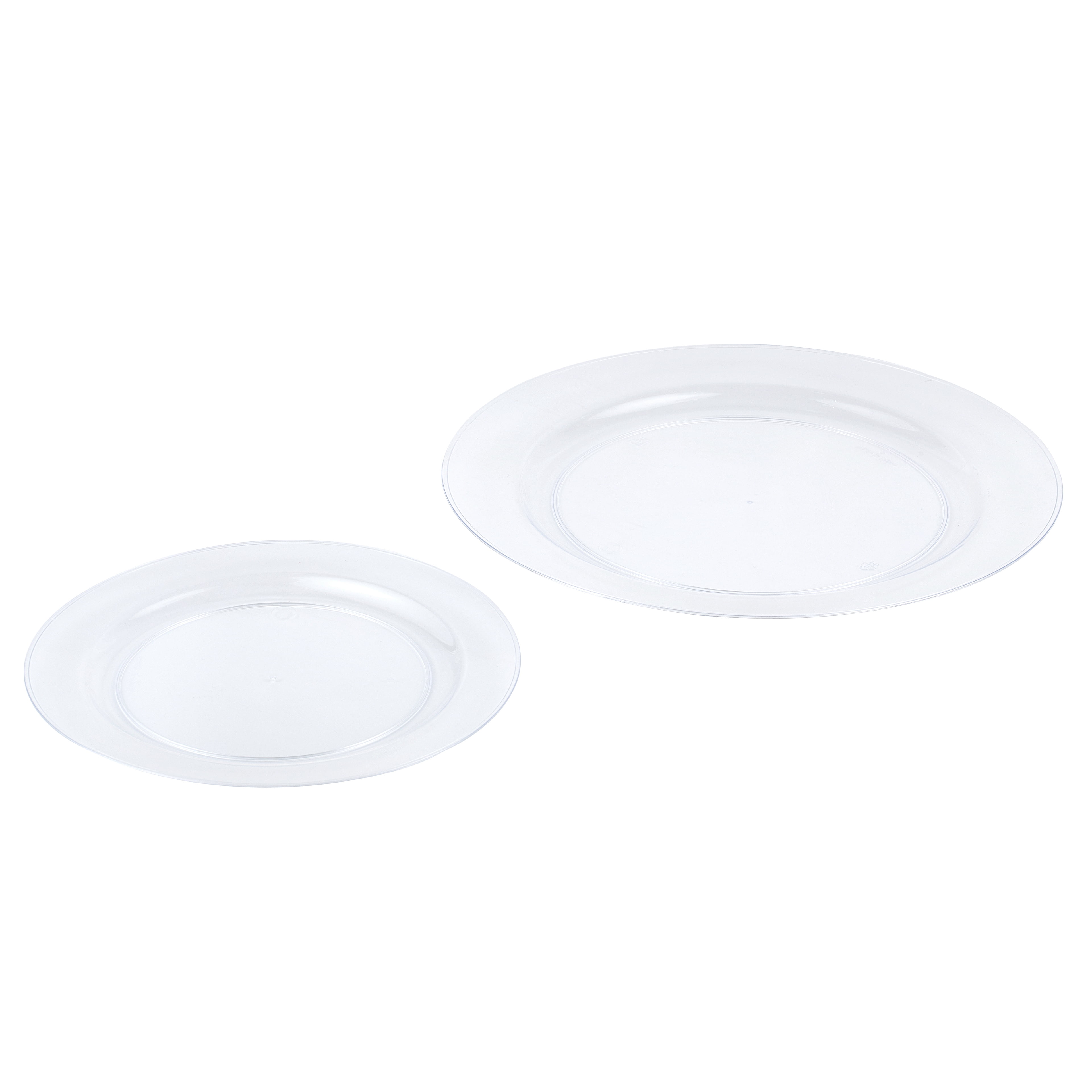 Clear Dinner and Lunch Plate Set by Celebrate It – 40-Piece Plastic ...