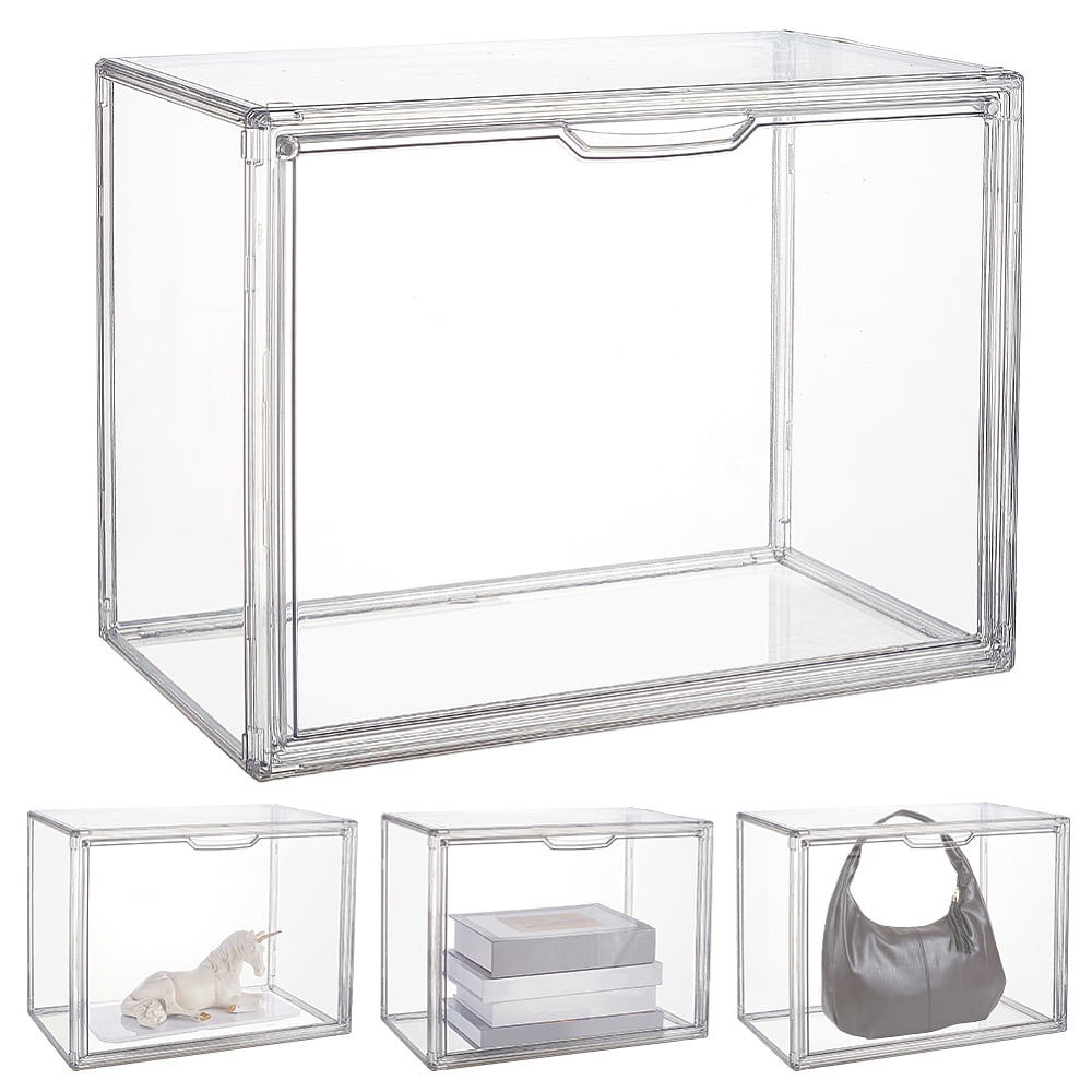 Clear Display Case Acrylic Box Whole Scene Riser Display Stands with ...