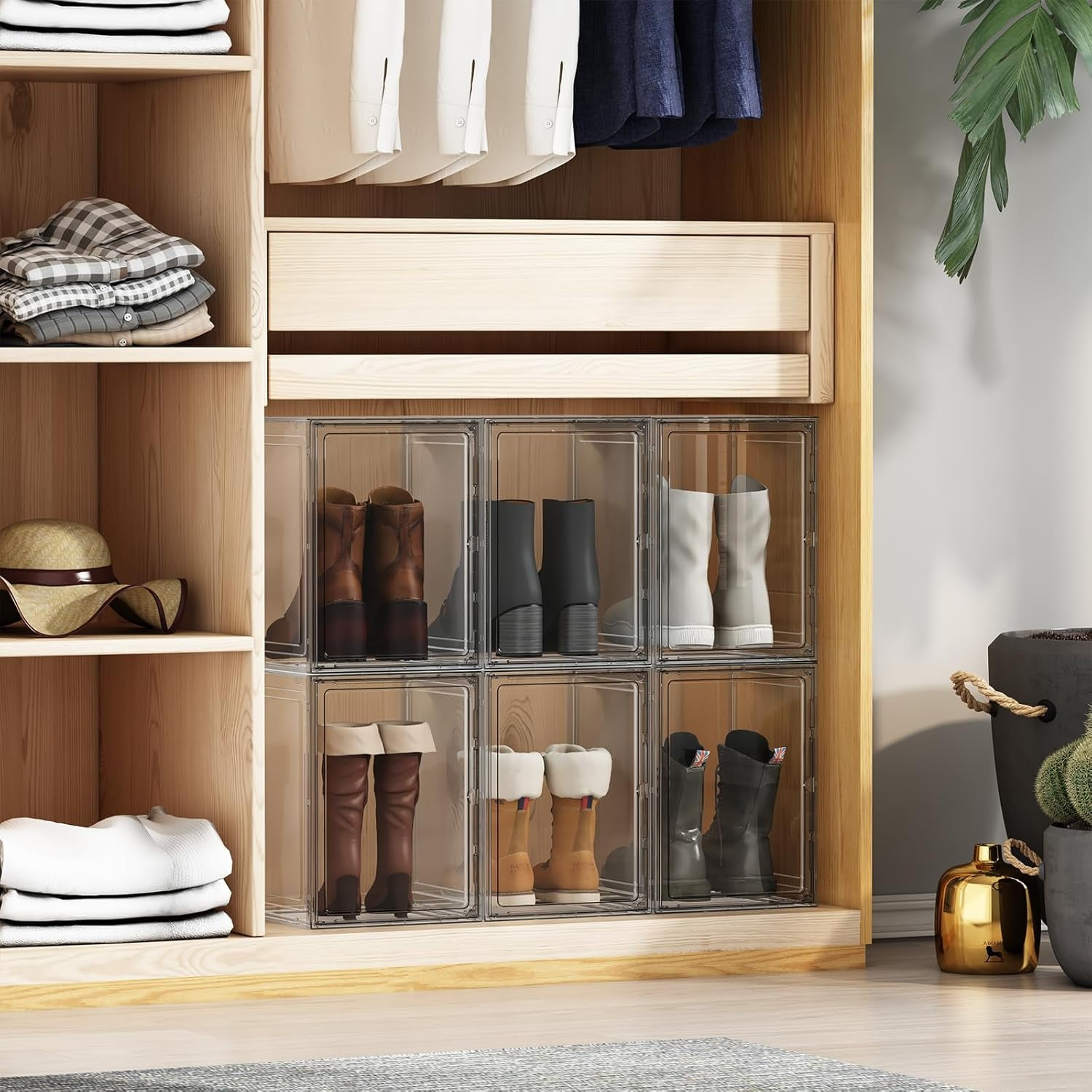 Clear Display Case for Collectibles, Purse Organizer for Closet ...