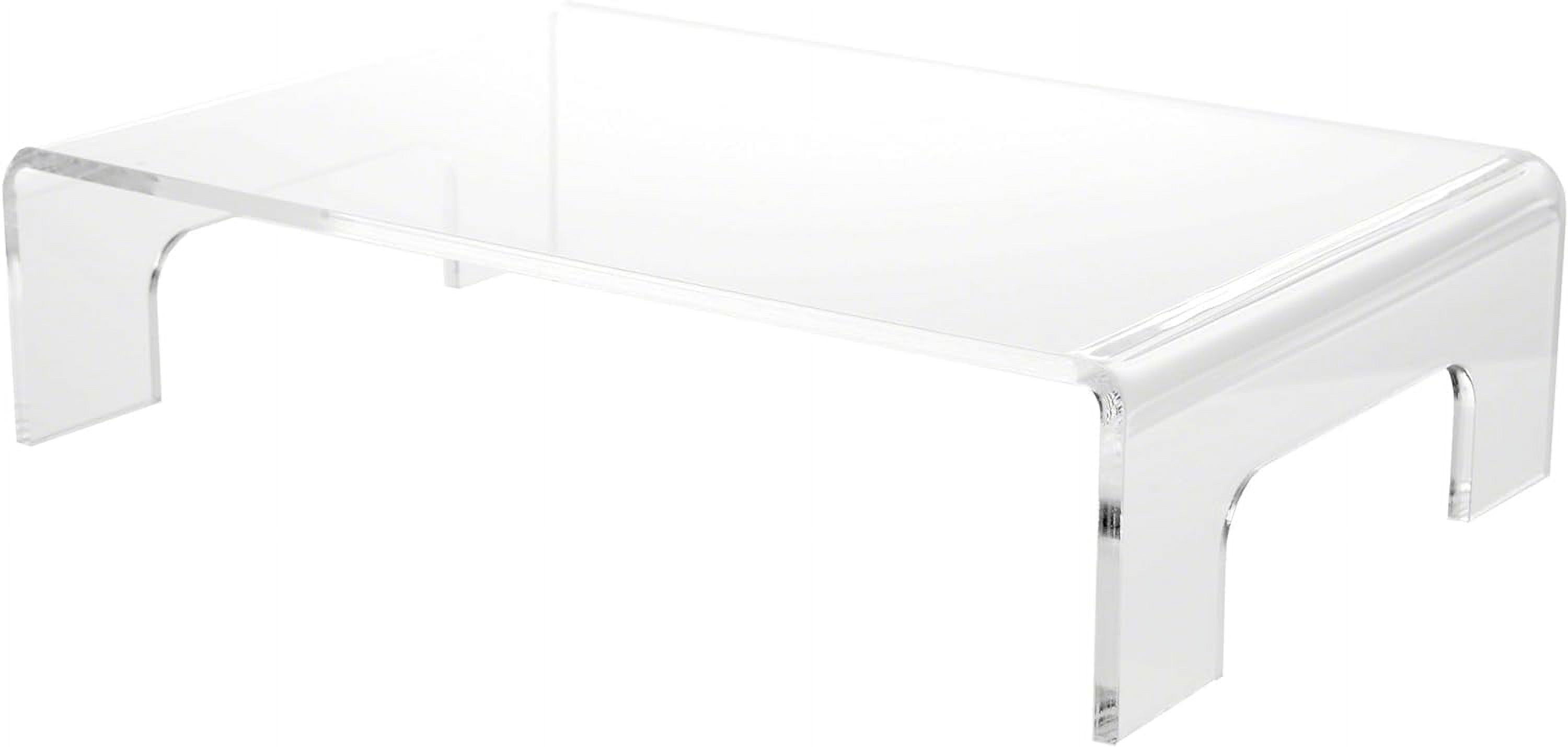 Clear Display Riser with Tray Handles, 3" H x 12" W x 8" D (3/16" thick ...