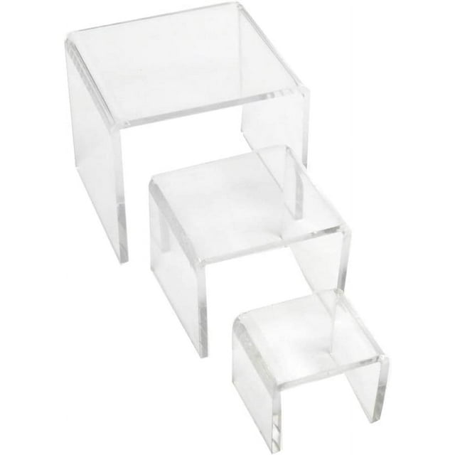 Clear Display Risers-Set of Three (2 inch, 3 inch and 4 inch) - Walmart.com