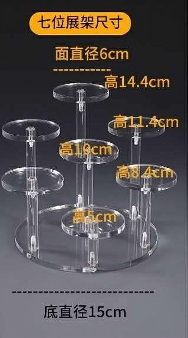 Clear Display Stand Multi Tier Collection Display Rack Pedestal Round ...