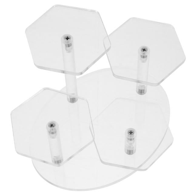 Clear Display Stand Riser: 4 Tier Display Shelf Riser Rack Showcase for ...