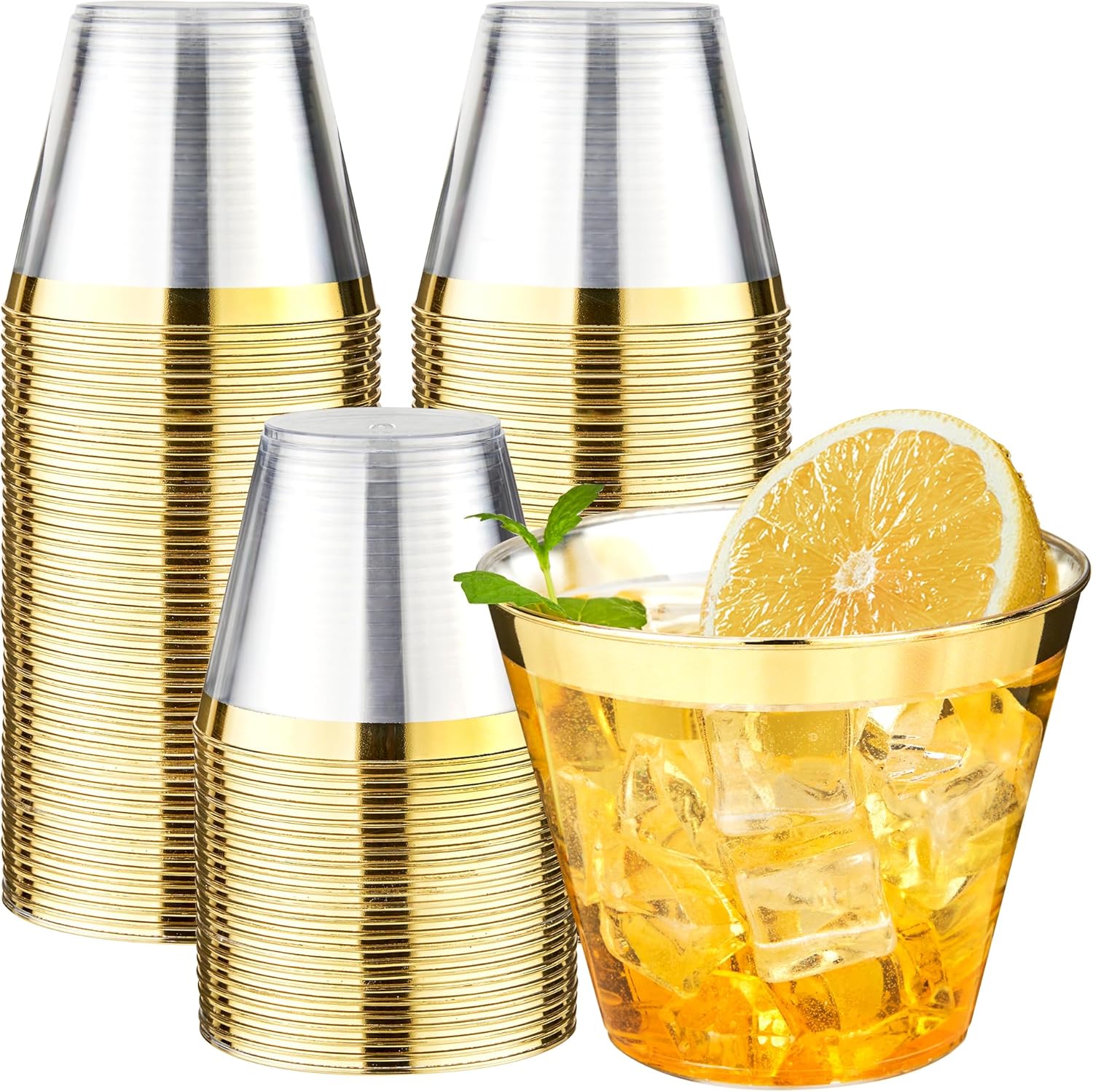 Clear Disposable Plastic Cups, Durable Plastic Cups Tumblers, Perfect ...