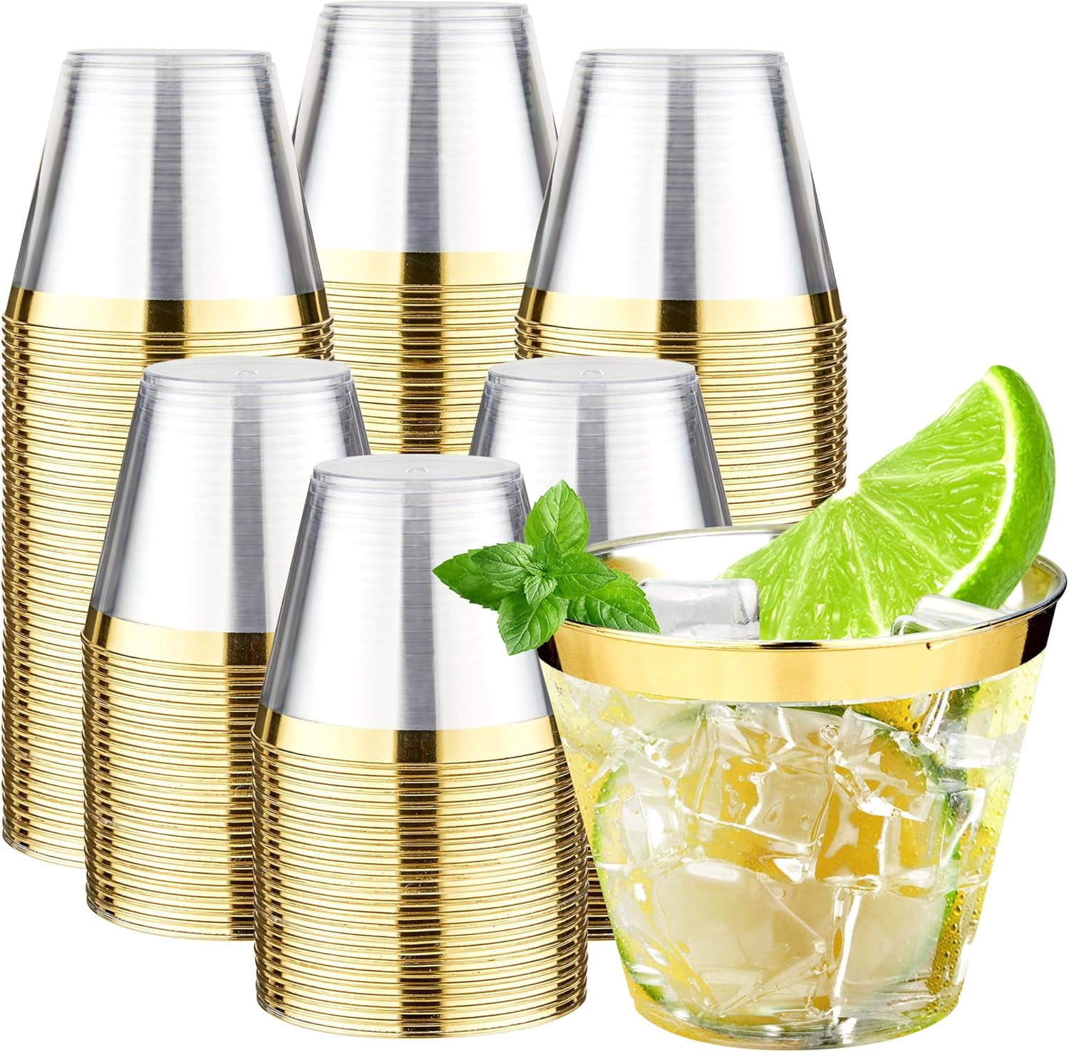 Clear Disposable Plastic Cups, Durable Plastic Cups Tumblers, Perfect ...
