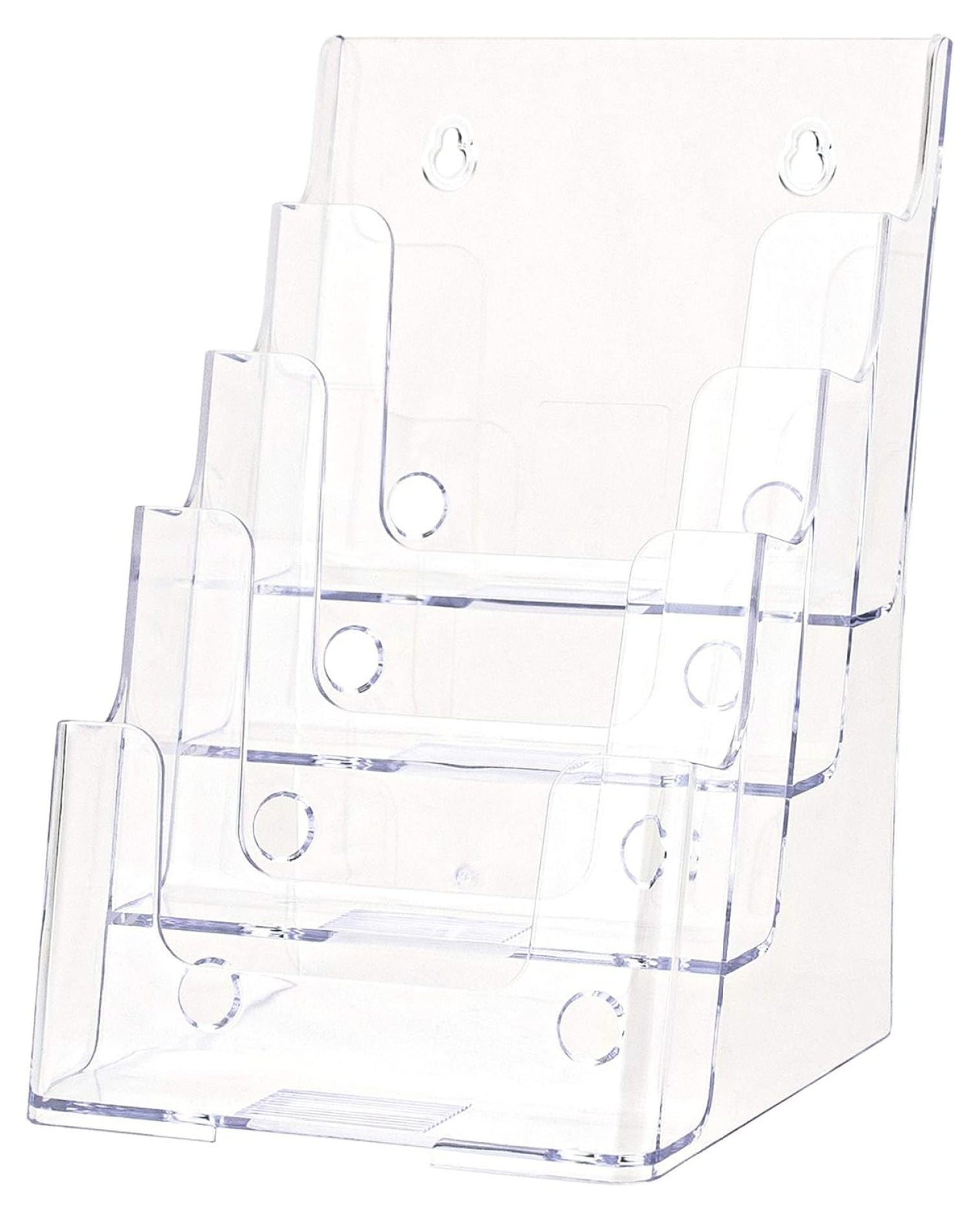 Clear Document Holder, 4 Compartment Organizer - Countertop & Wall ...
