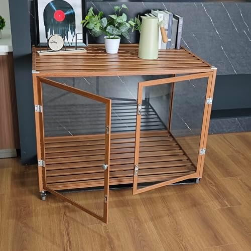 Clear Dog Crate Furniture: 35” Decorative Transparent Dog House Kennel ...