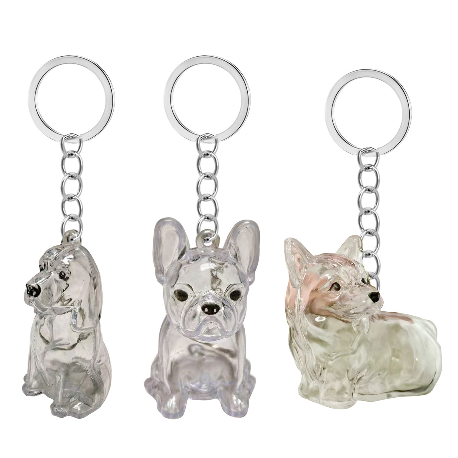 Clear Dog Furs Storage Box Hair Collector Waterproof Keepsakes Keychain ...