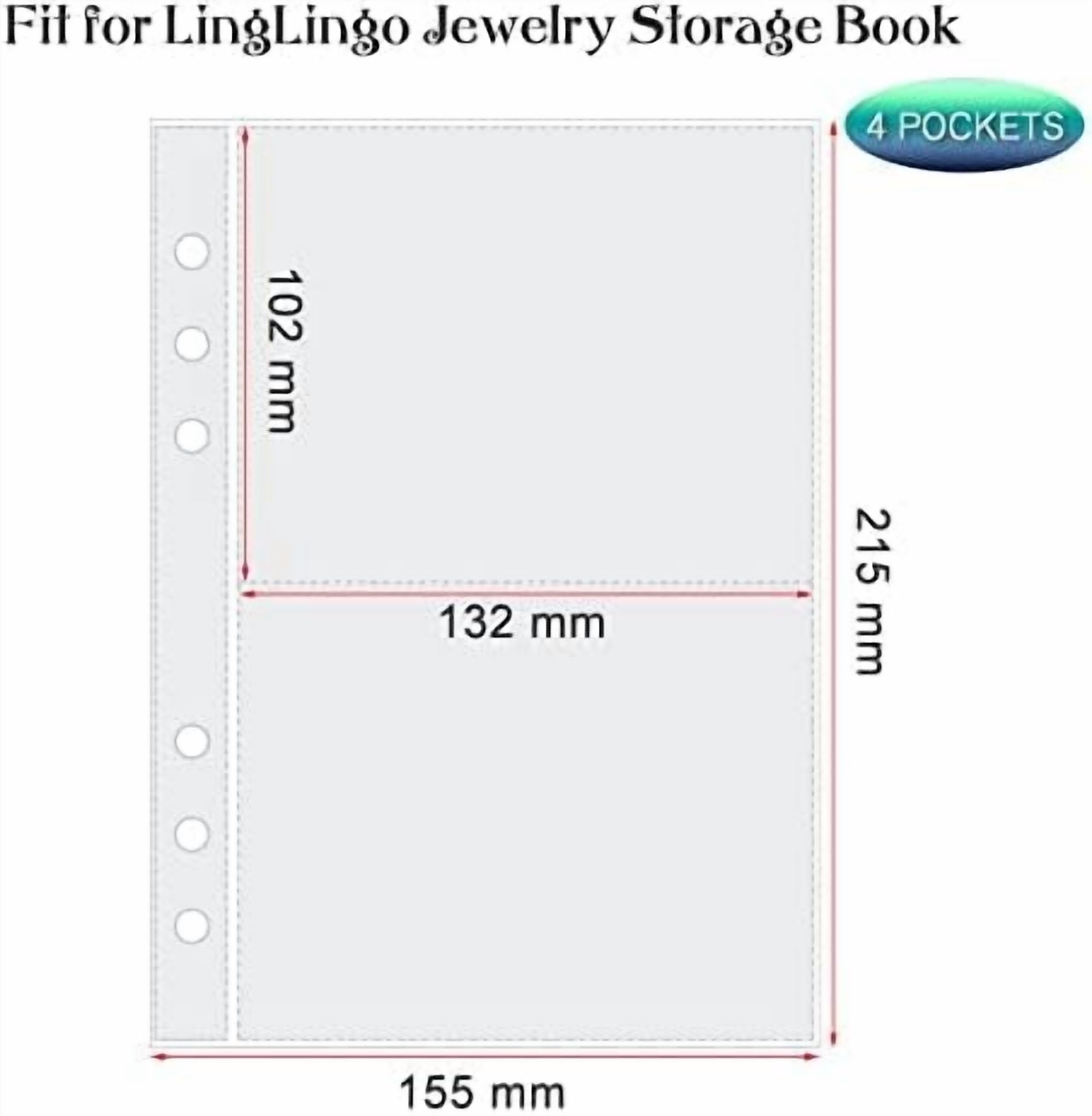 Clear Double-Sided Refill Inner Pages for Transparent Jewelry Storage ...