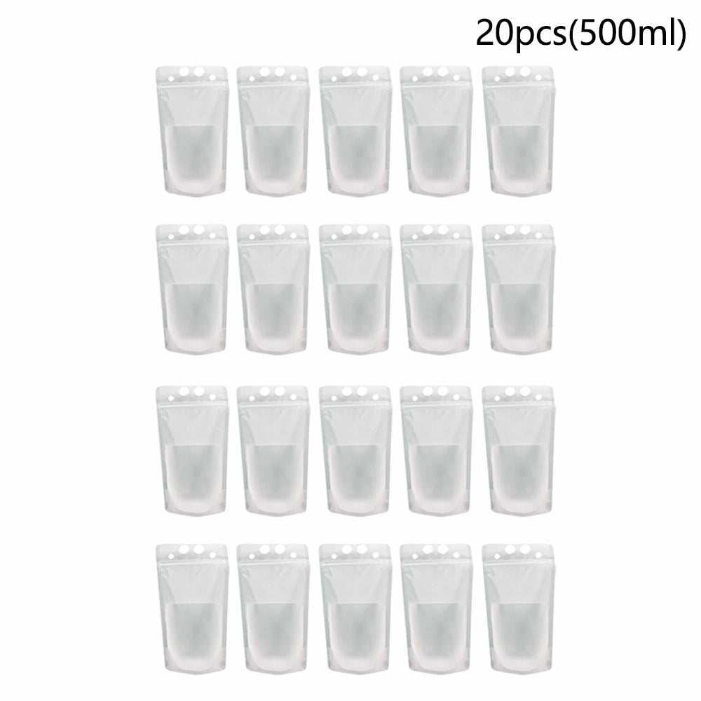 Clear Drink Pouches, Juice Coffee Drinks Seal Pouches, Leak Proof ...