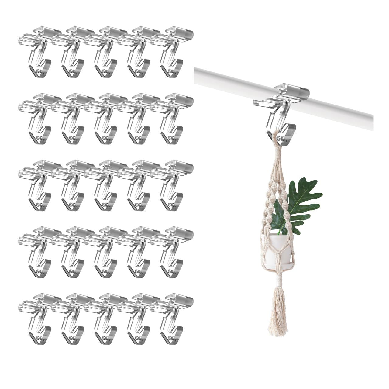 Clear Drop Ceiling Hooks 25 Pcs - Polycarbonate Ceiling Hanger Hooks ...