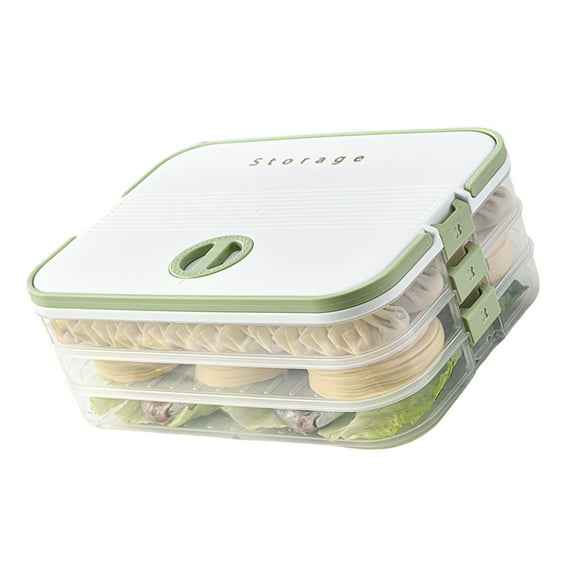 Clear Dumpling and Wonton Storage Box Stackable Freezer Container With ...