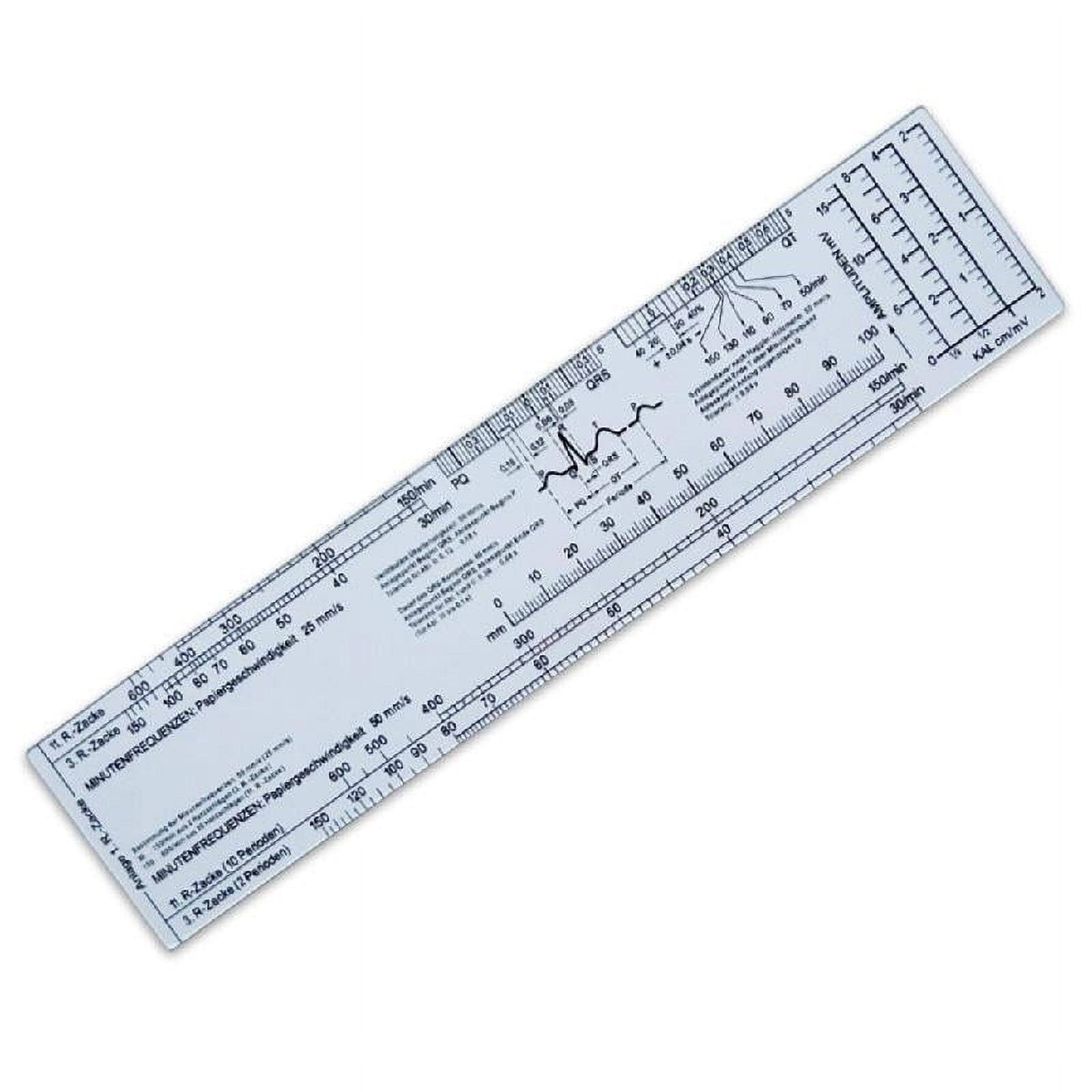 Clear Electrocardiogram Ruler Heart Rate Scale Ruler for Interpretation ...