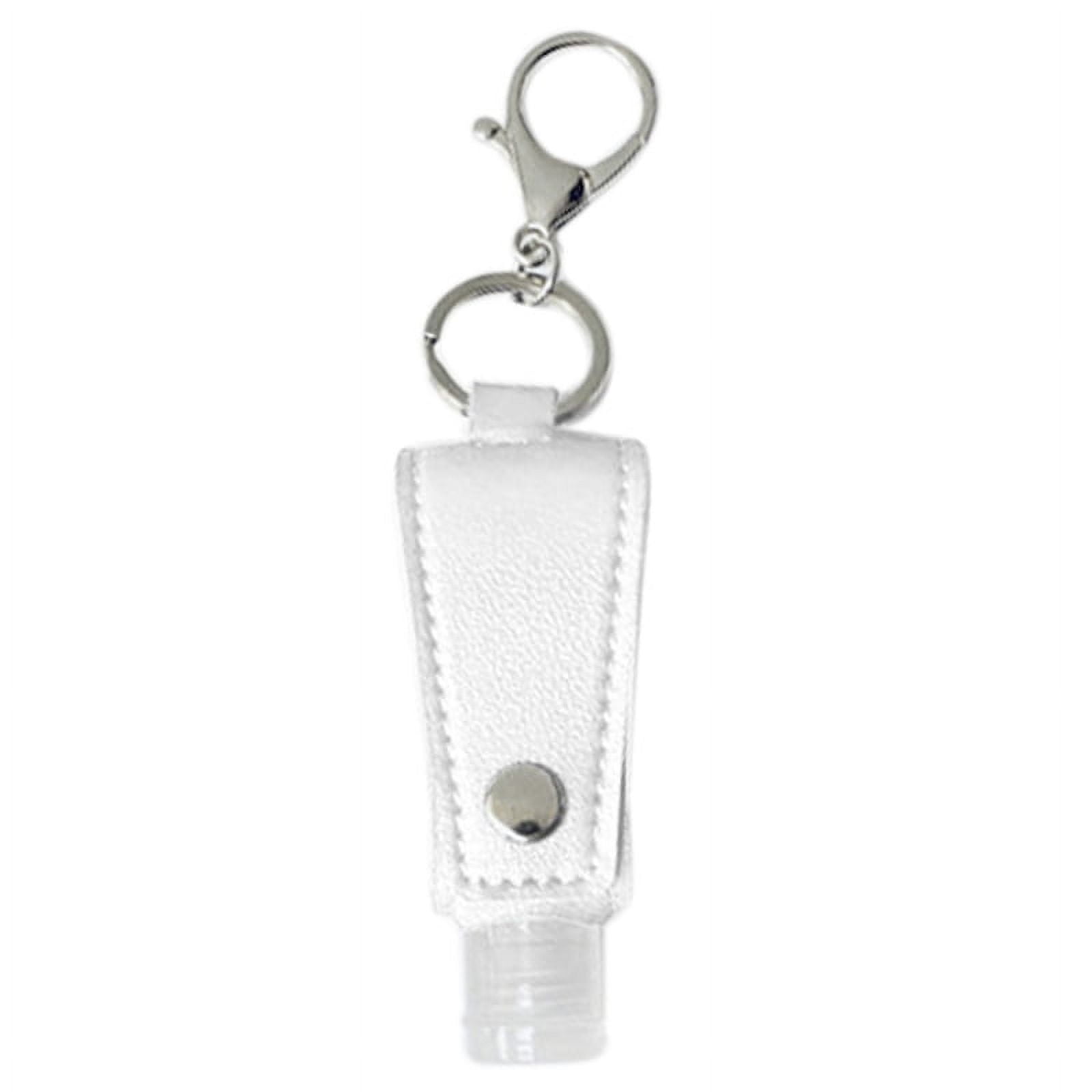 Clear Empty Bottle Hand Sanitizer Container with Faux Leather Keychain ...