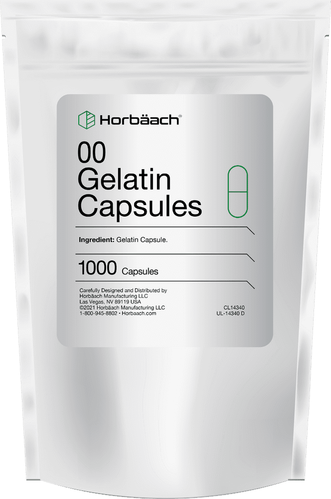 Clear Empty Capsules Size 00 | 1000 Gelatin Capsules | Resealable Bag ...