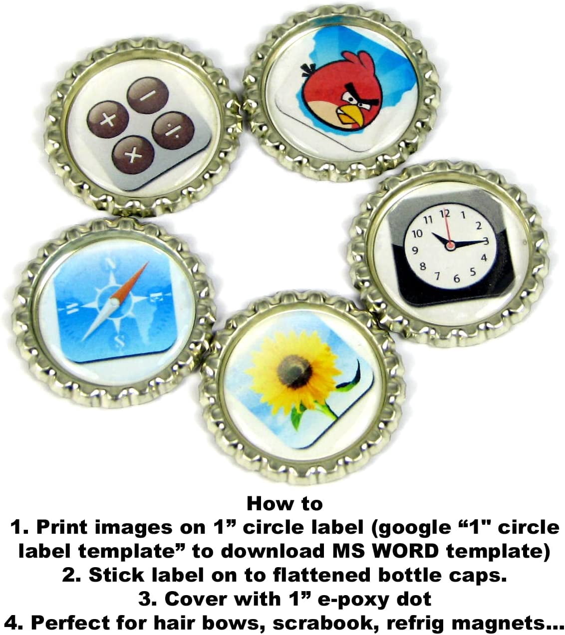 Clear Epoxy Dome Stickers for Crafts – 100ct Self-Adhesive Resin ...