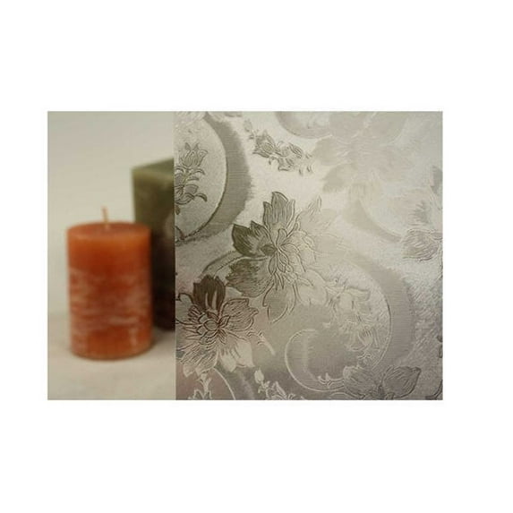 Clear Etched Flower Pattern Static Cling Window Film, 36" Wide x 50 ft ...