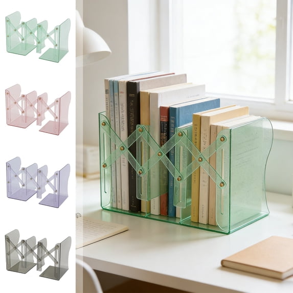 Clear Expandable Bookstand, Transparent Desktop Reading Organizer ...