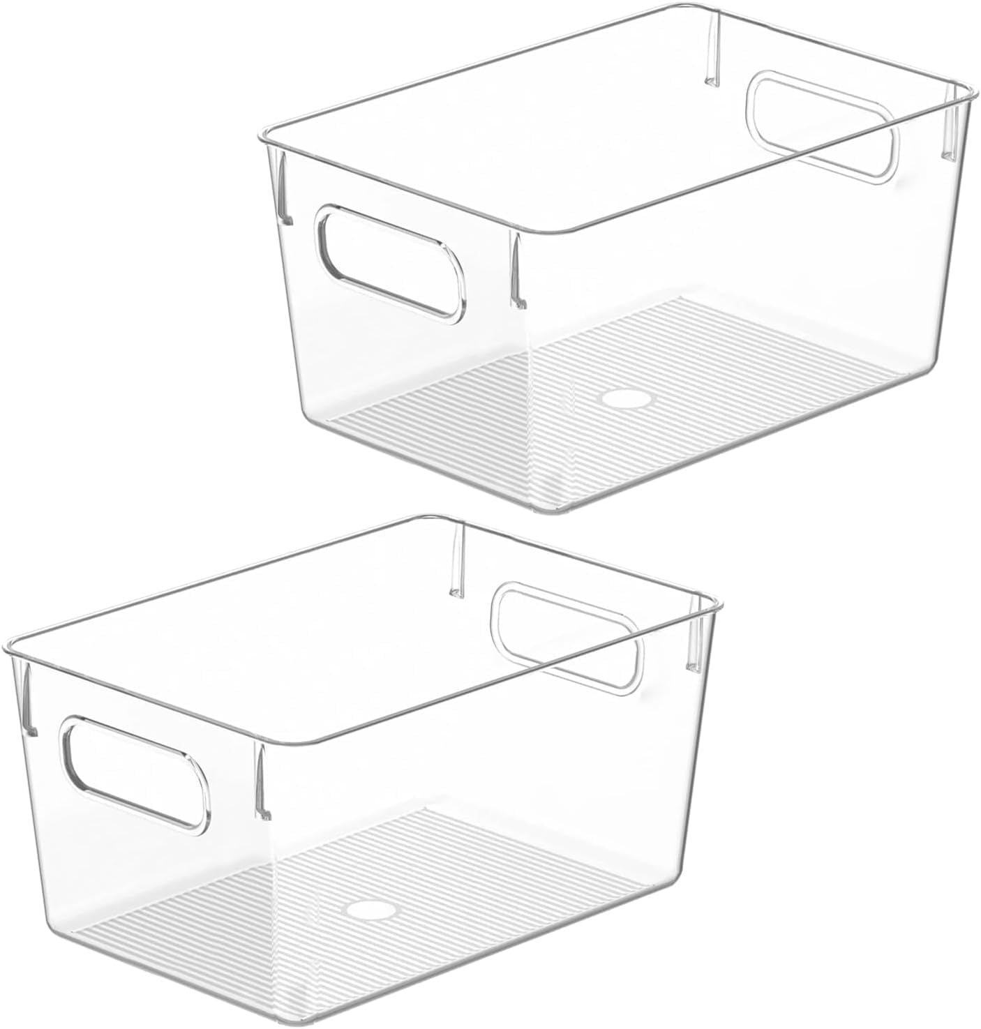 Clear Extra Large Plastic Storage Bins for Pantry Organizers and ...