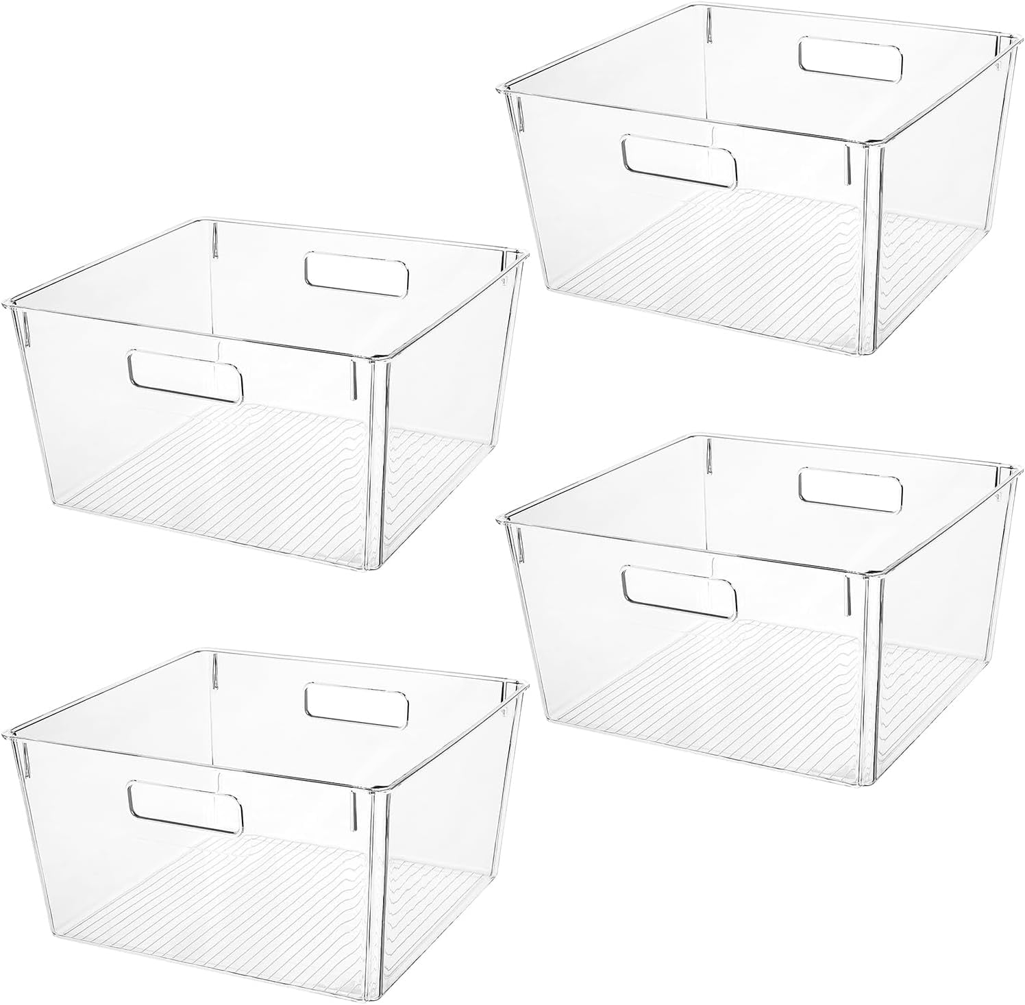 Clear Extra Large Plastic Storage Bins, Perfect for Pantry Organizers ...