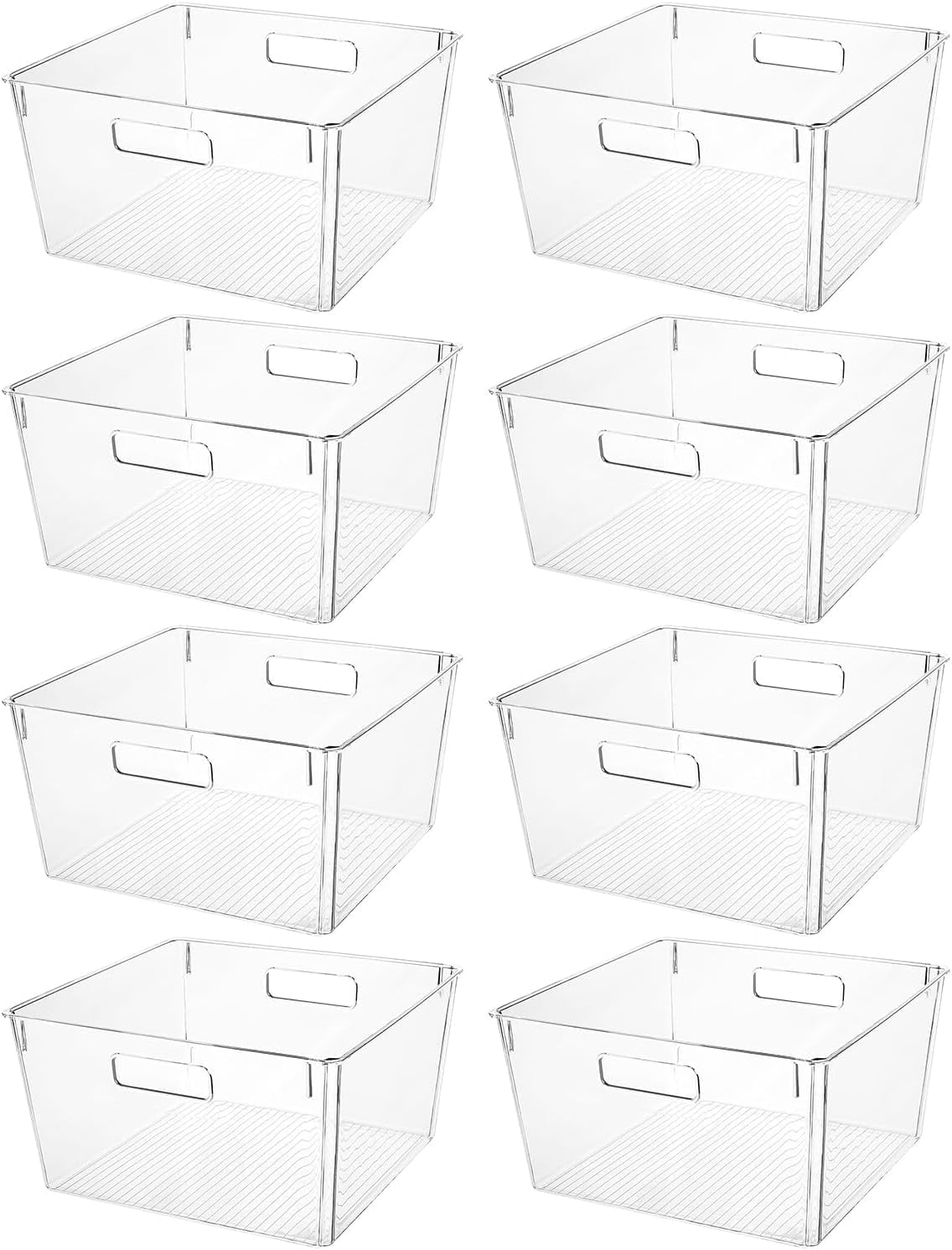 Clear Extra Large Plastic Storage Bins, Perfect for Pantry Organizers ...