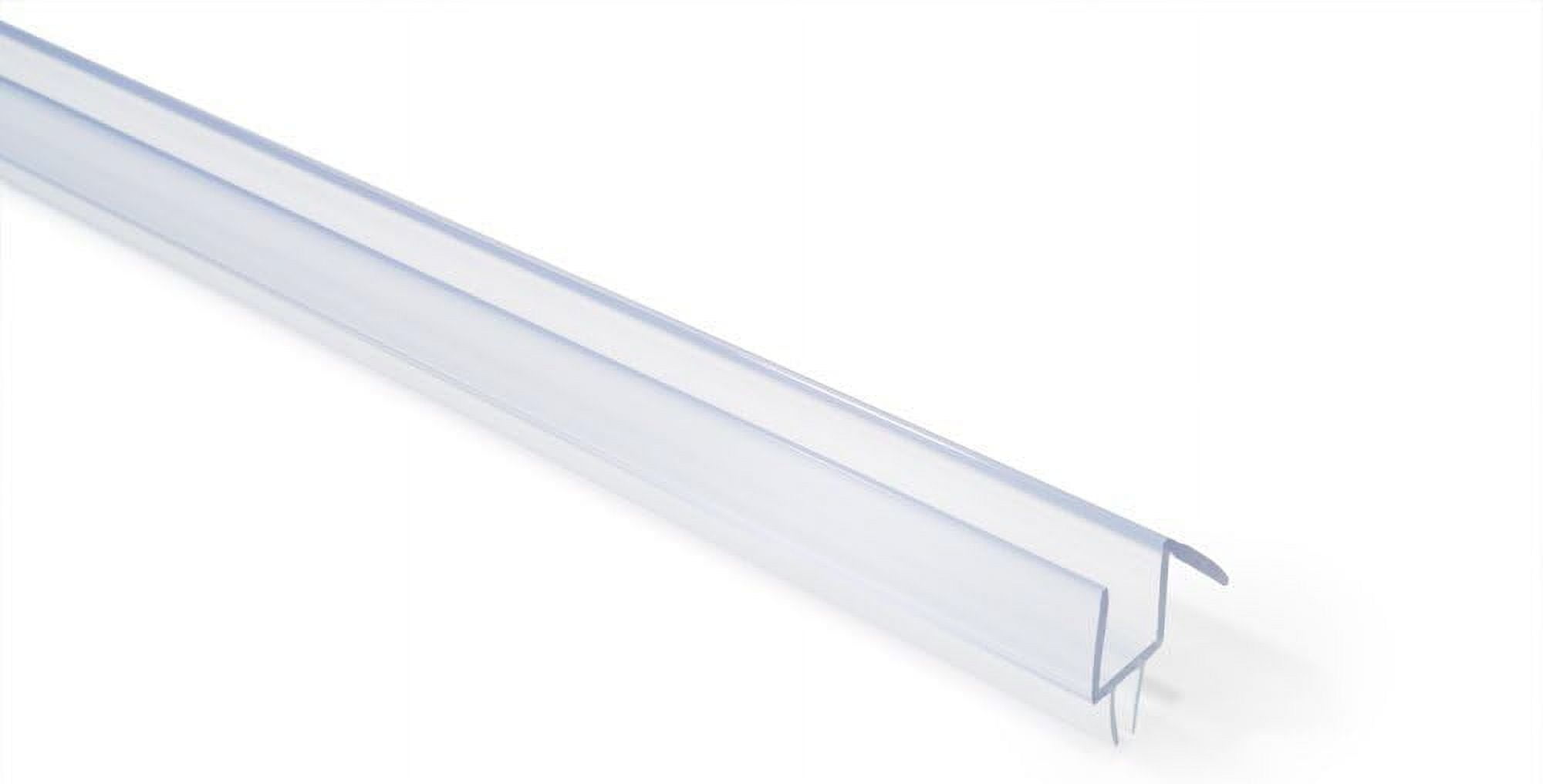 Clear -Extruded Bottom Wipe with Drip Rail for 3/8" Glass - 36" Long ...