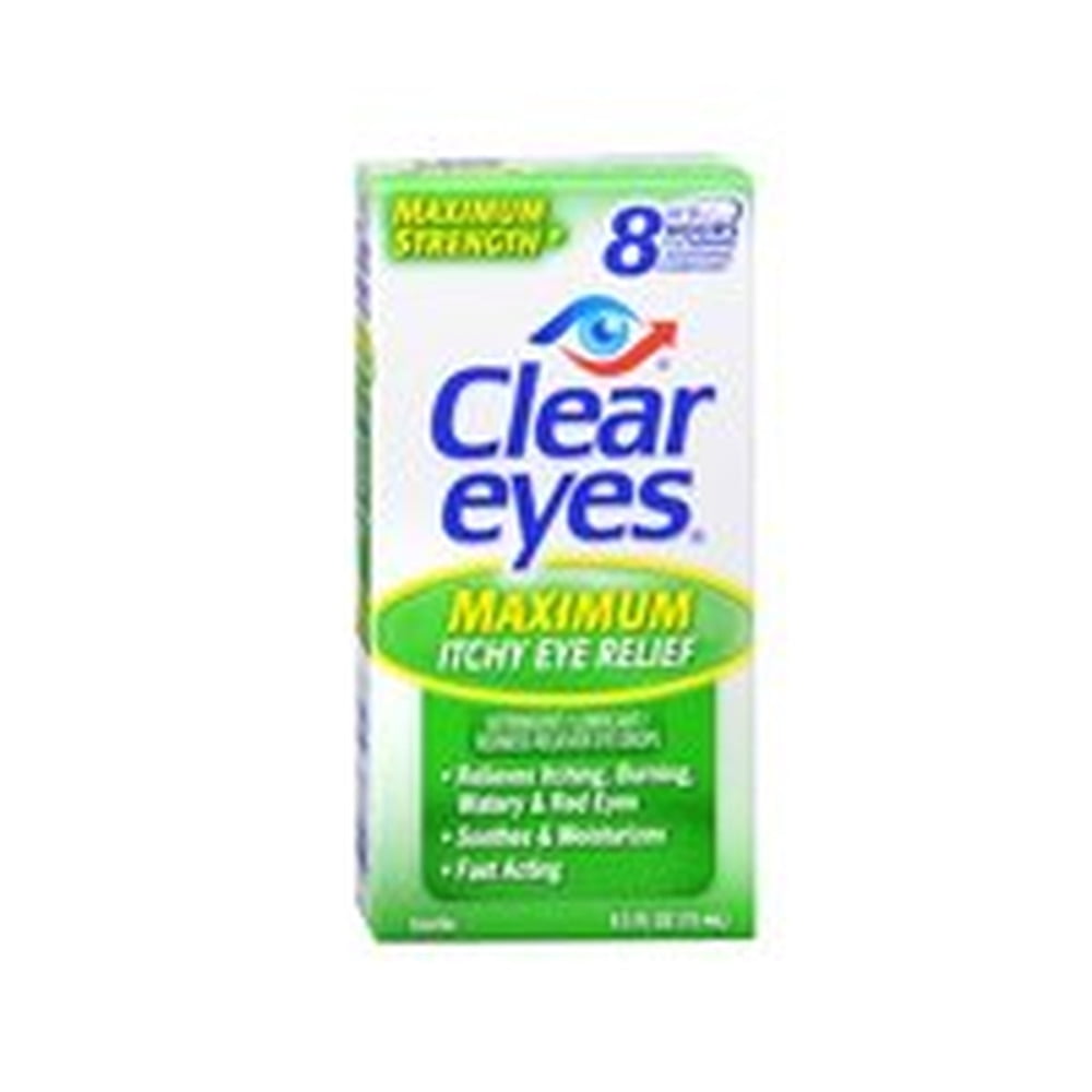 Clear Eyes Itchy Eye Relief Eye Drops-0.5 oz (Pack of 2) - Walmart.com