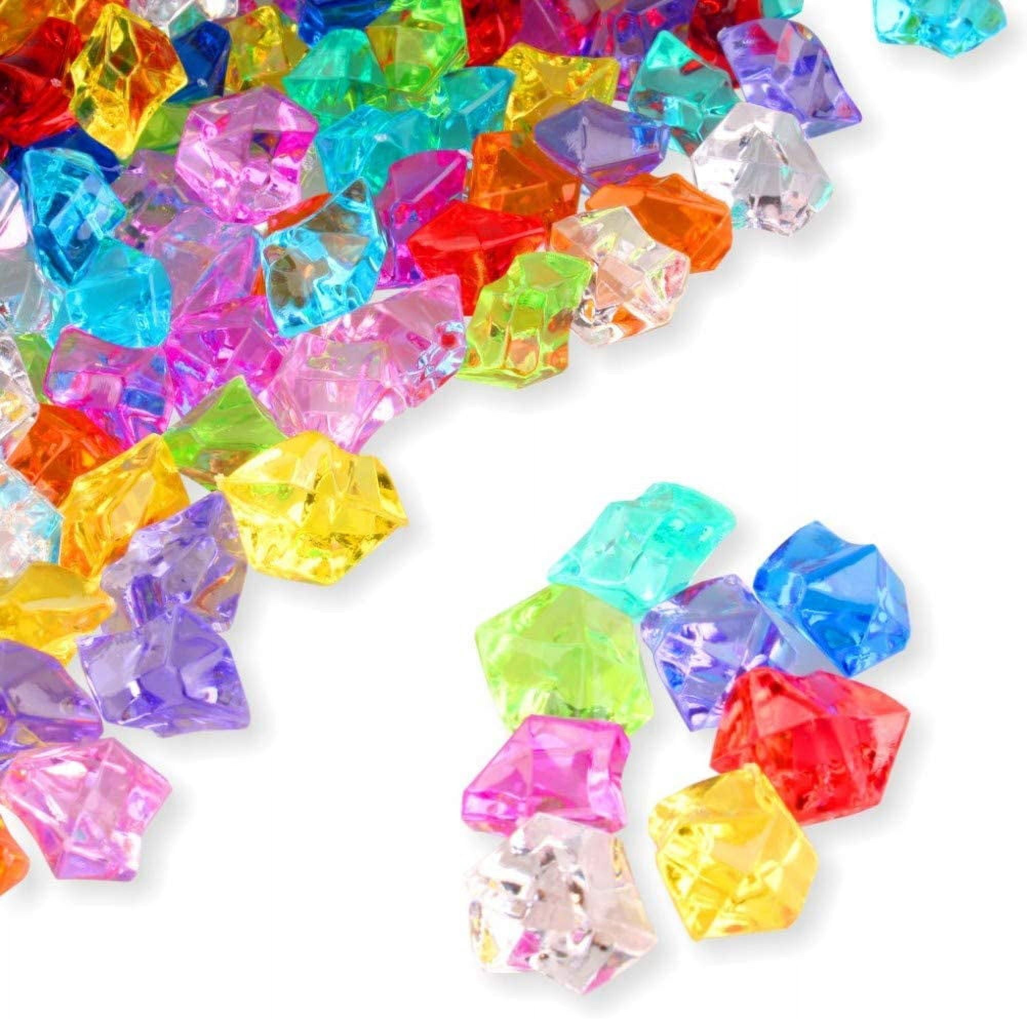 Clear Fake Ice Rocks – 550 Pcs Large Multicolor Acrylic Gems Crushed ...