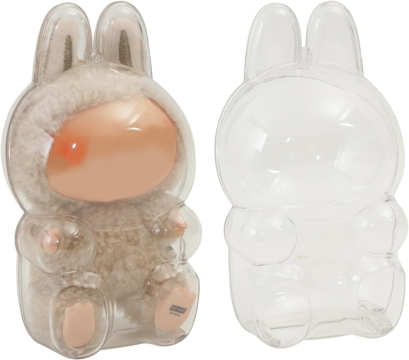 Clear Figure Display Bag with Keychain, Plastic Protective Cover for ...